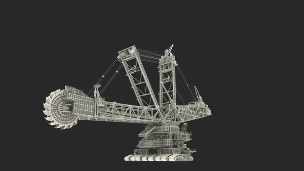 Bagger 293 bucket wheel 3D - TurboSquid 1678167