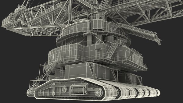 modelo 3d Bagger 293 Excavadora de rueda de cangilones aparejada ...