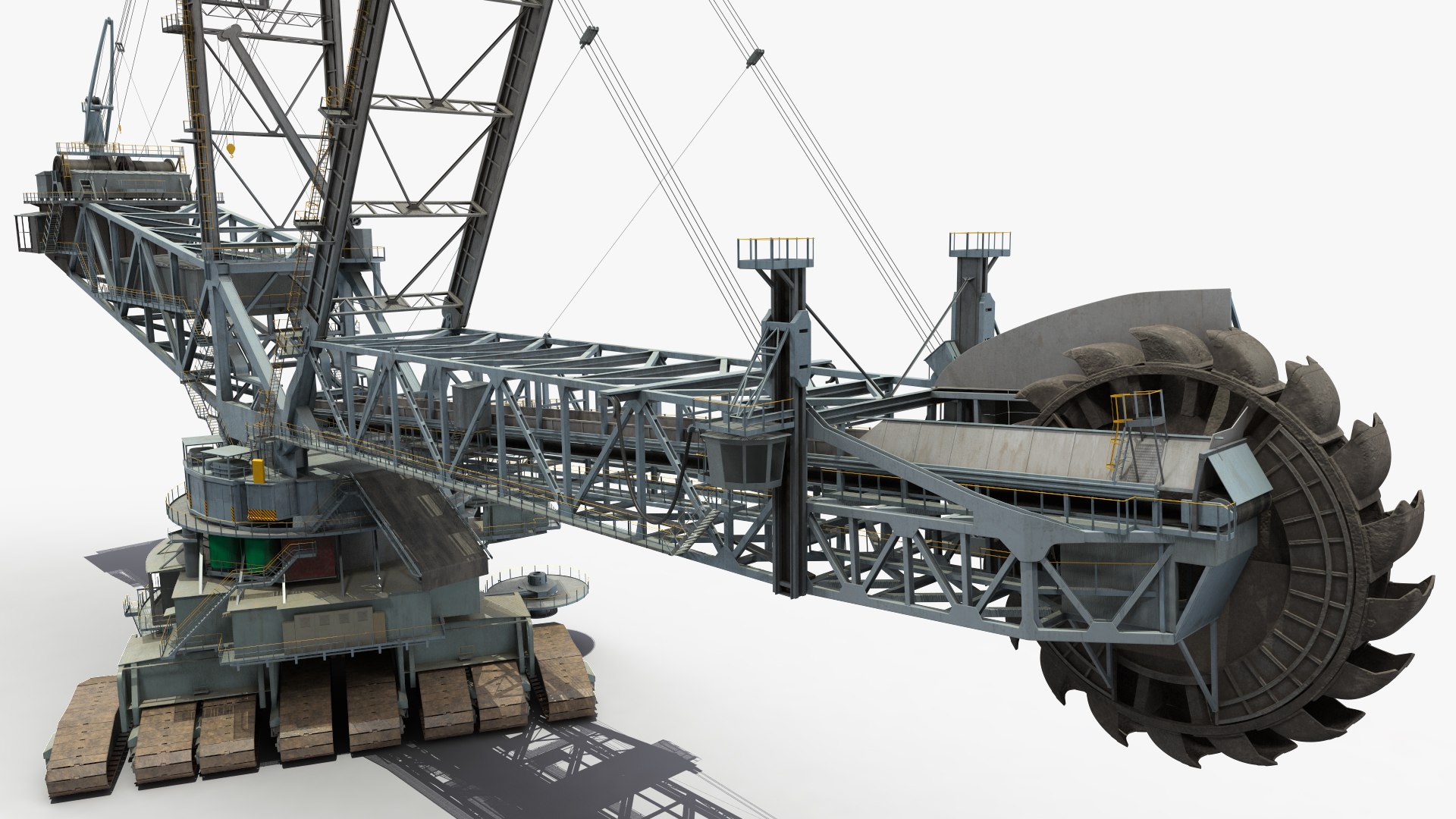 Bagger 293 bucket wheel 3D - TurboSquid 1678167