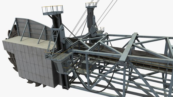 Bagger 293 bucket wheel 3D - TurboSquid 1678167