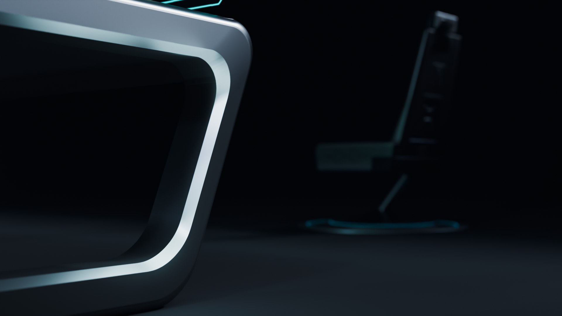 Futuristic Desk And Chair Model - TurboSquid 2263787