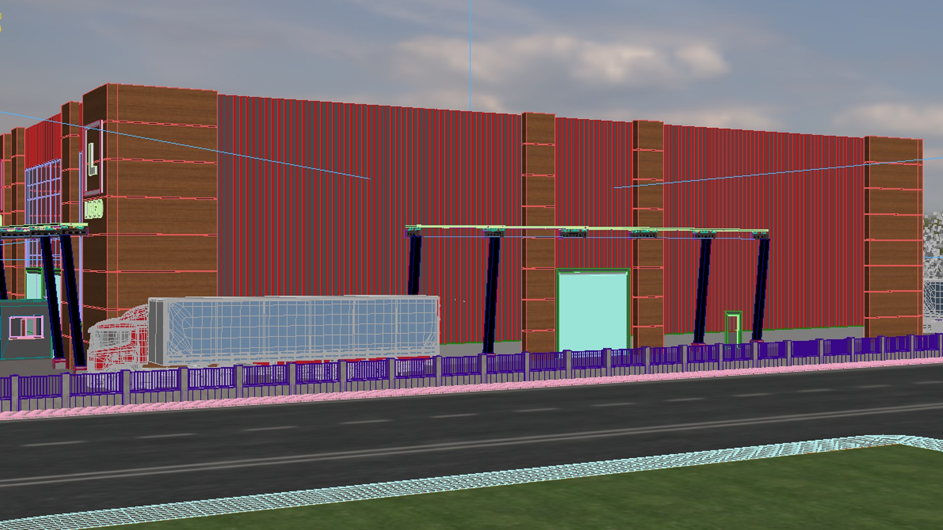 Factory Exterior Design 3D Model - TurboSquid 1715075