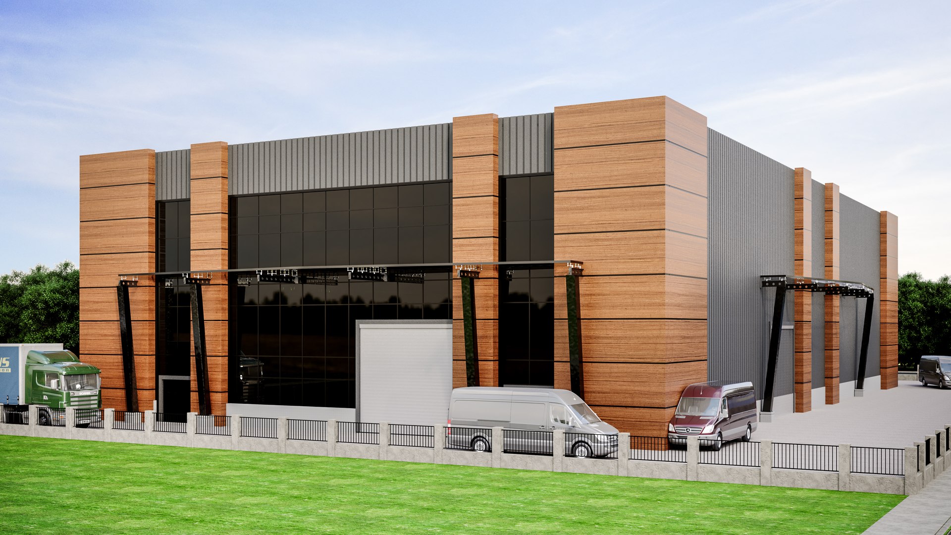 Factory Exterior Design 3D Model - TurboSquid 1715075