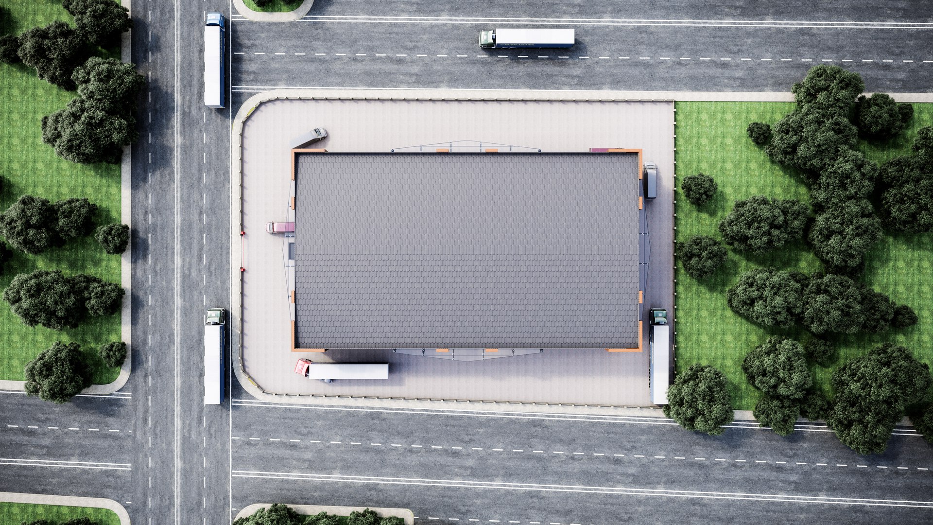 Factory Exterior Design 3D Model - TurboSquid 1715075