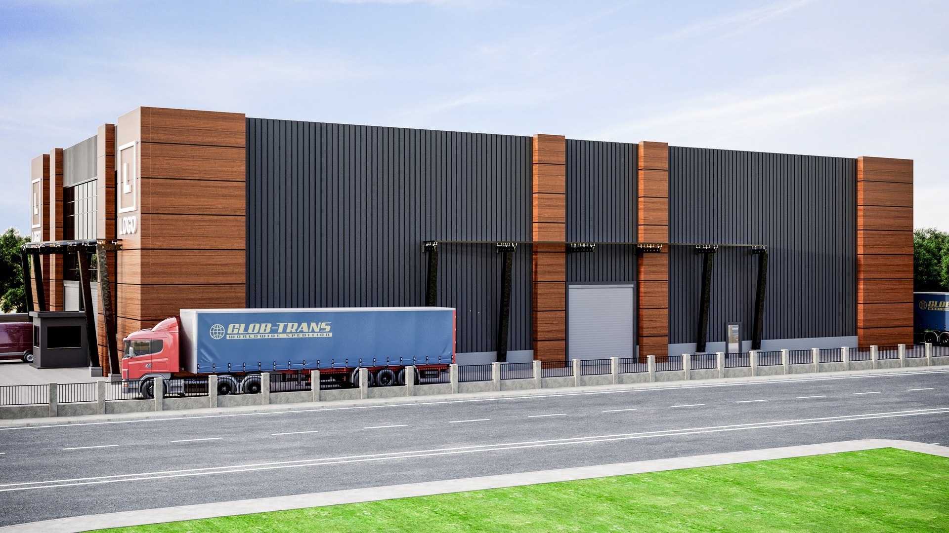 Factory Exterior Design 3D Model - TurboSquid 1715075