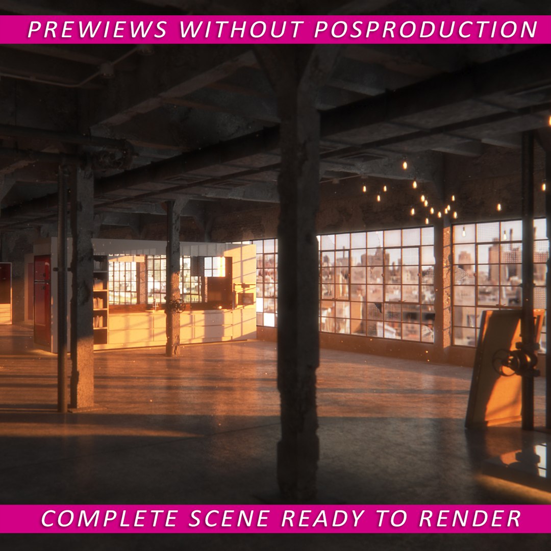 Complete Architectural Scene Loft Max