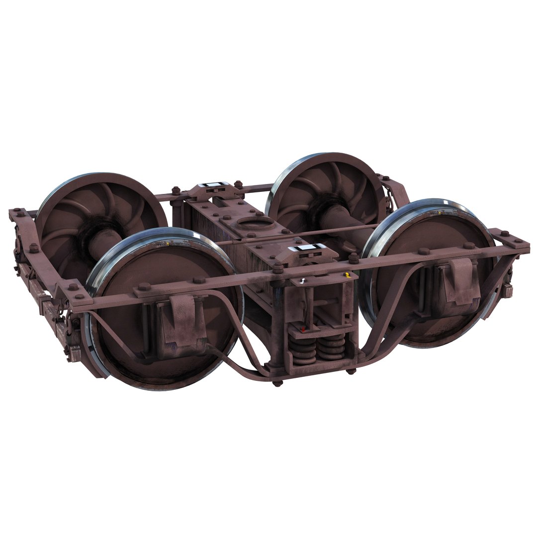 3d Model Train Wheels 4