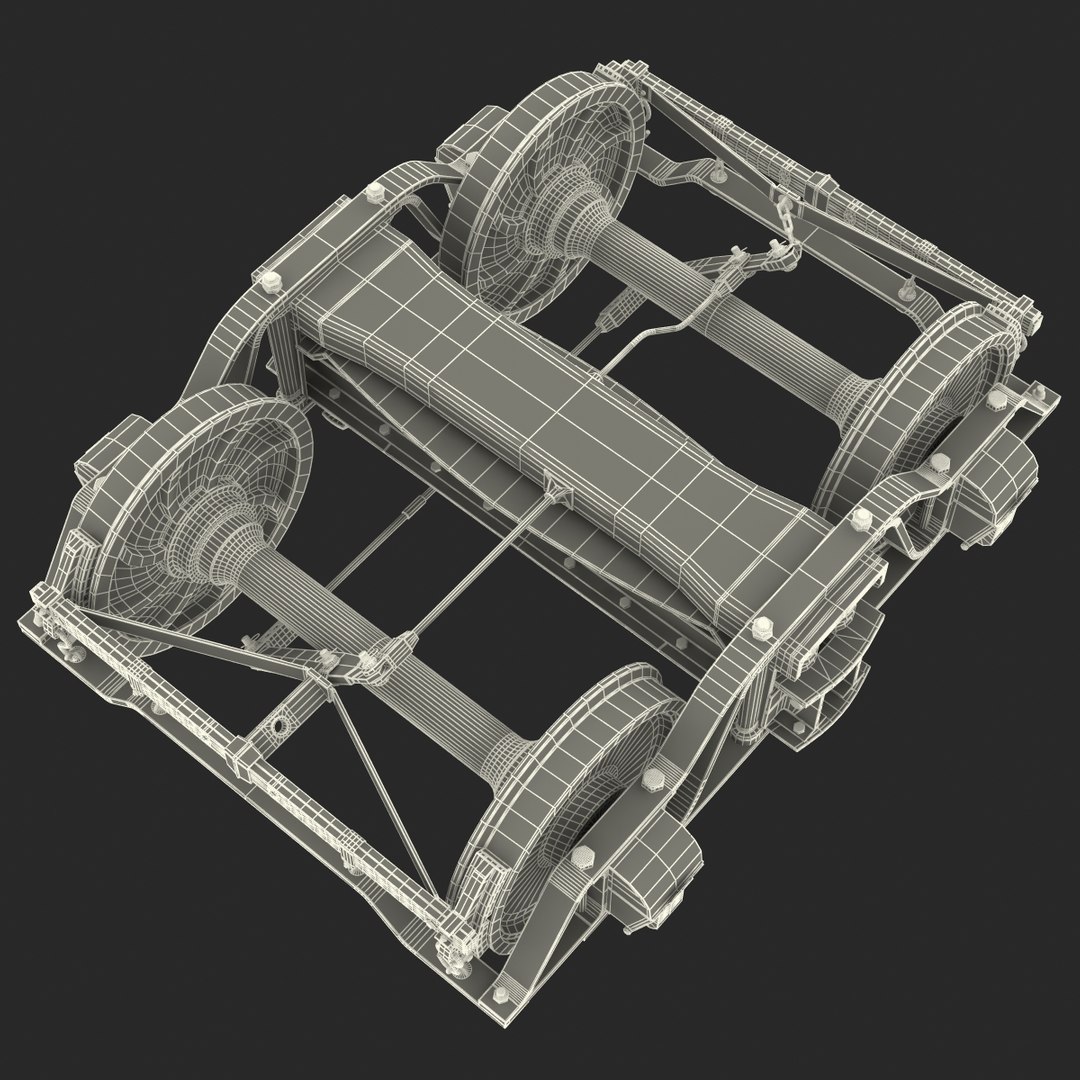 3d Model Train Wheels 4