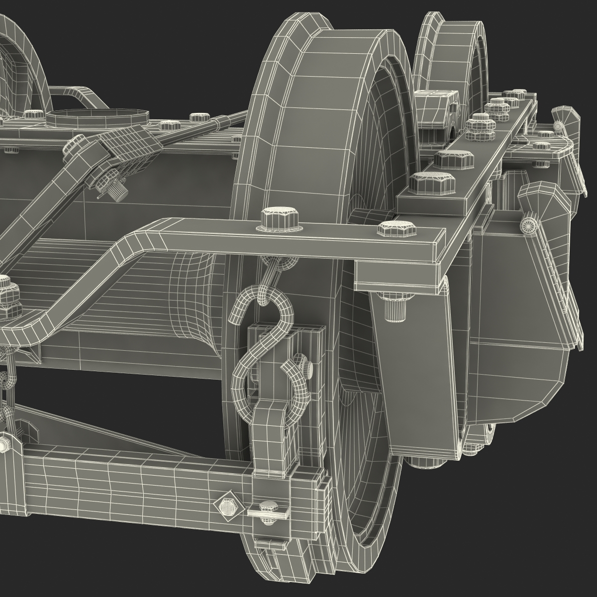 3d model train wheels 4