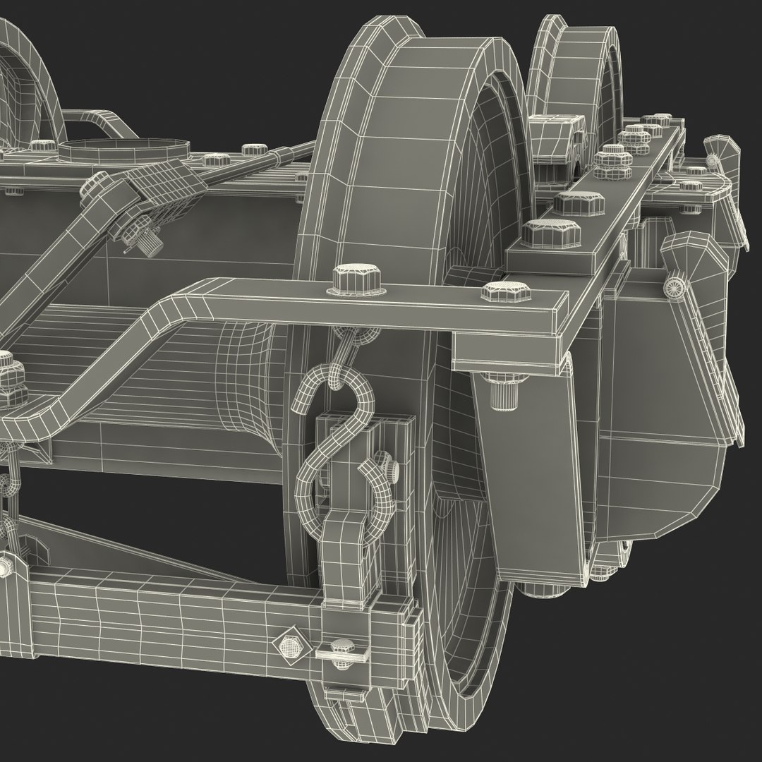3d Model Train Wheels 4