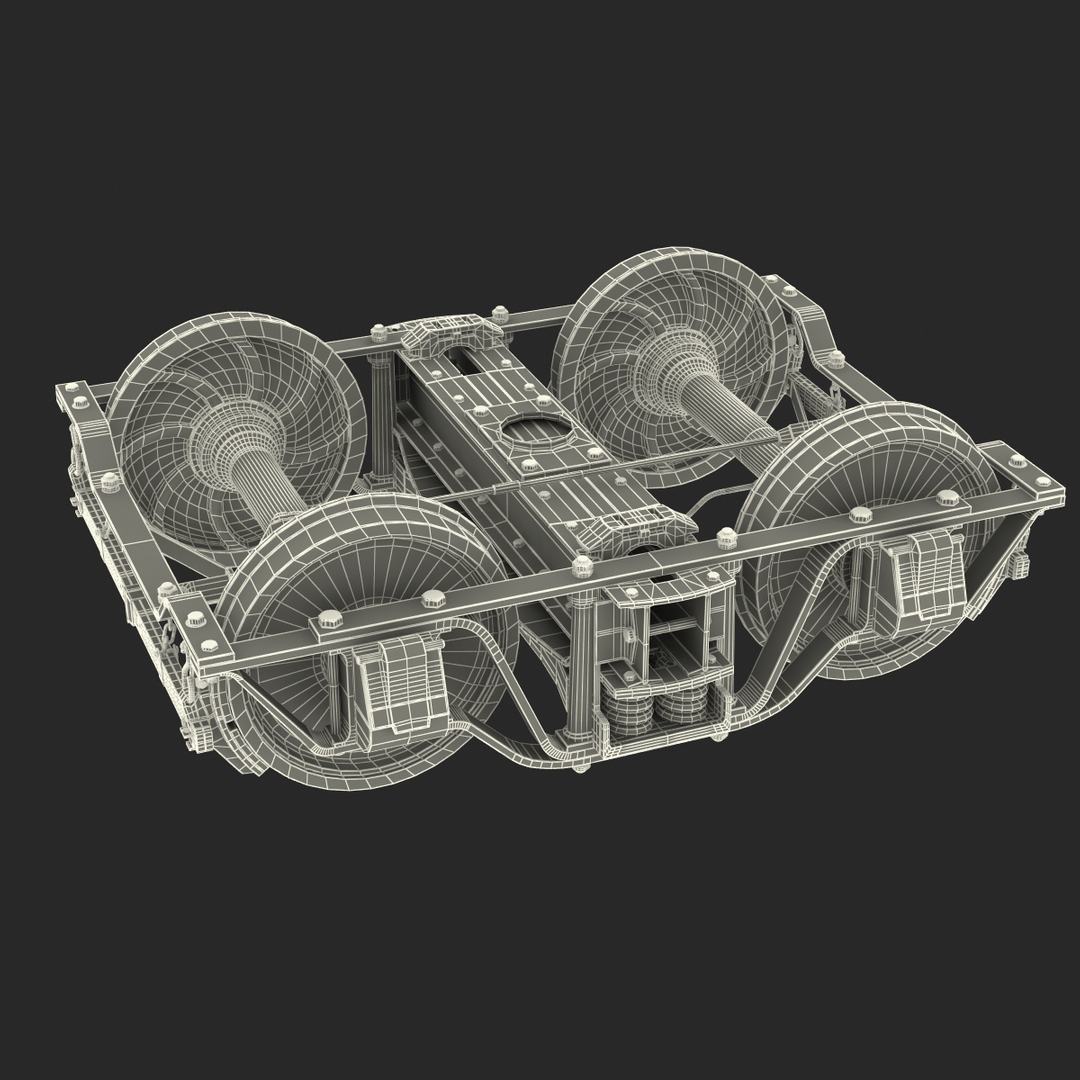 3d Model Train Wheels 4