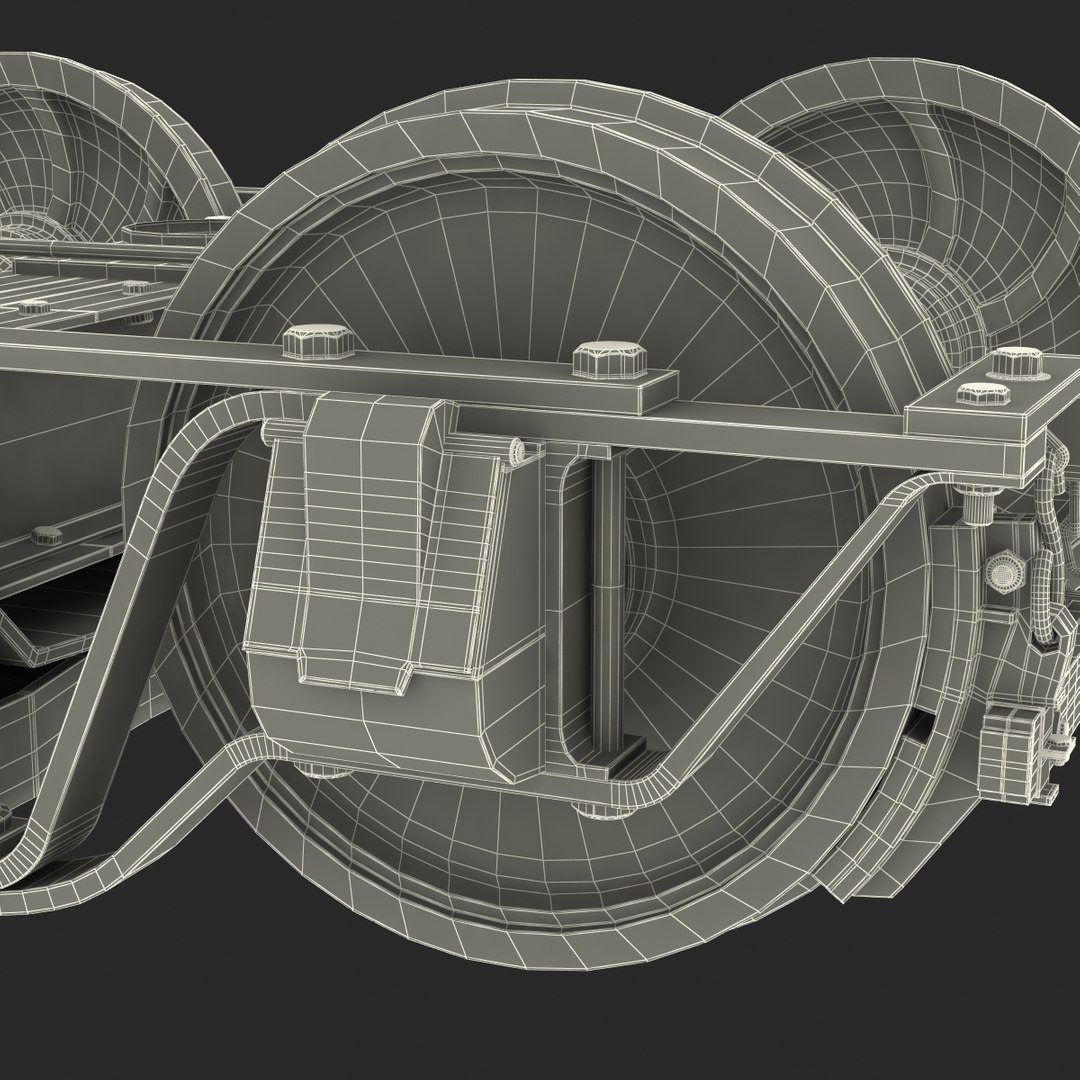 3d Model Train Wheels 4