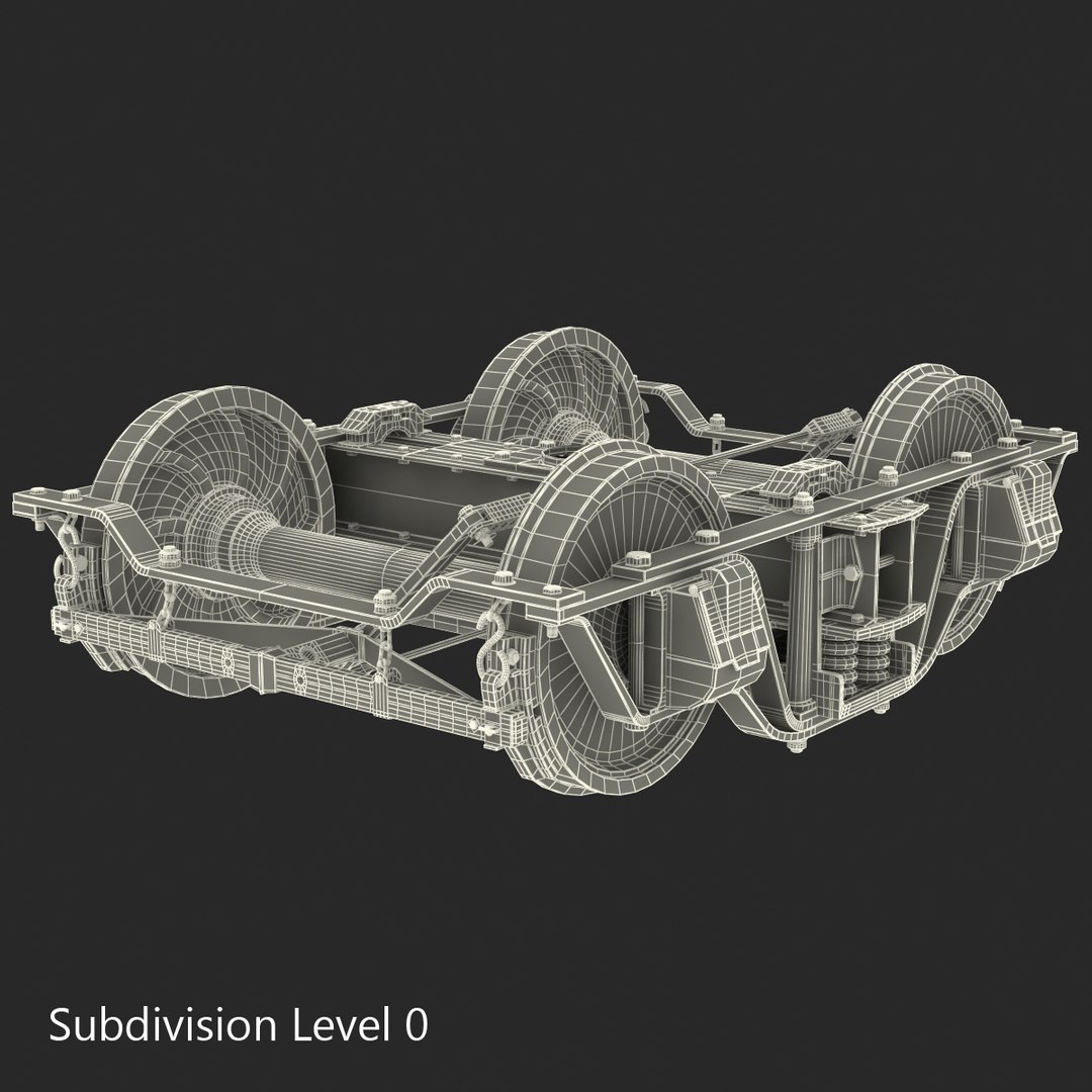 3d Model Train Wheels 4