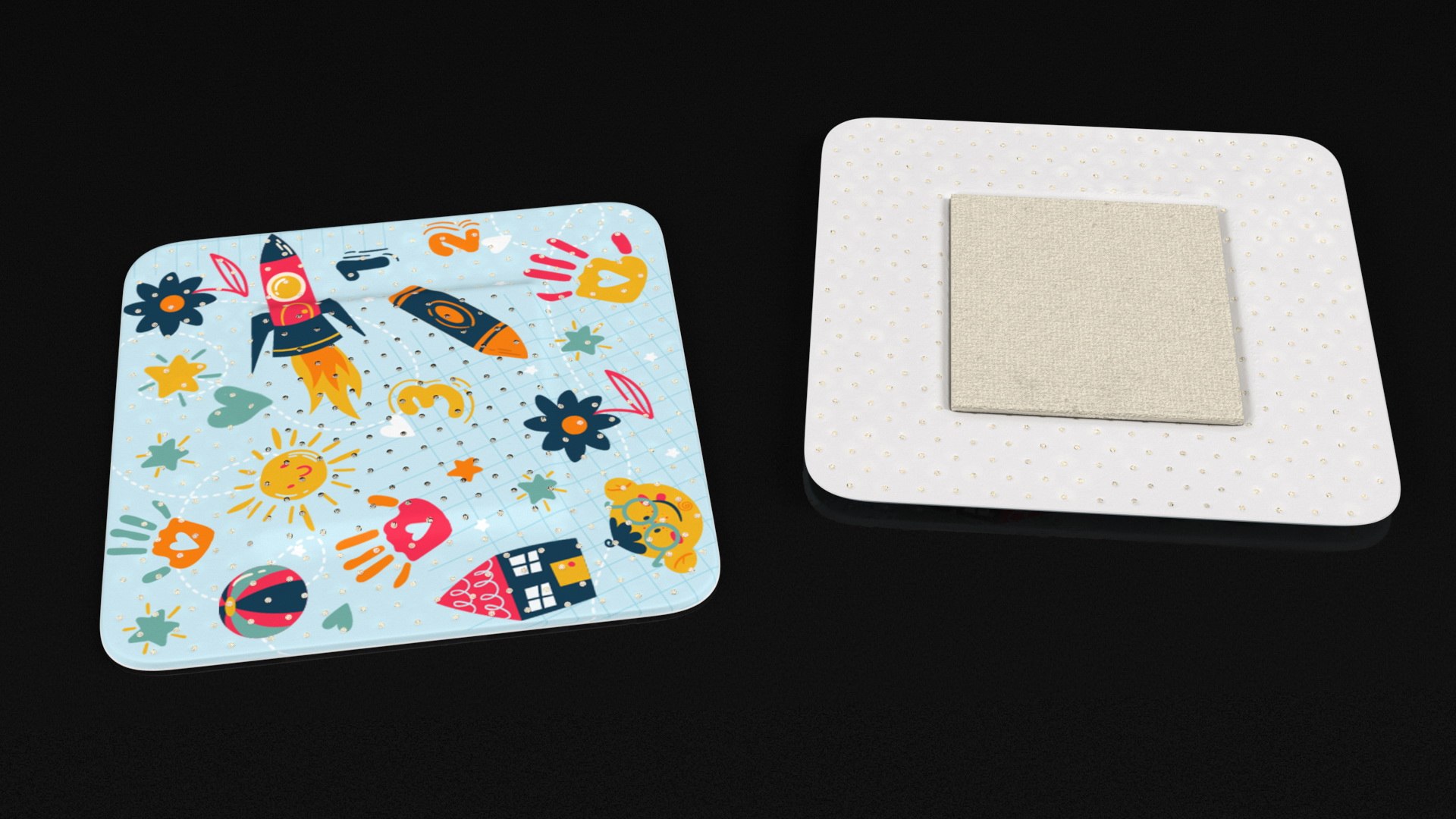 Square Band Aid For Kids 3D Model - TurboSquid 1940399