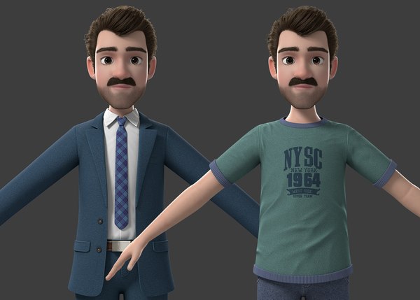 Cartoon family rigged 3D model - TurboSquid 1399087