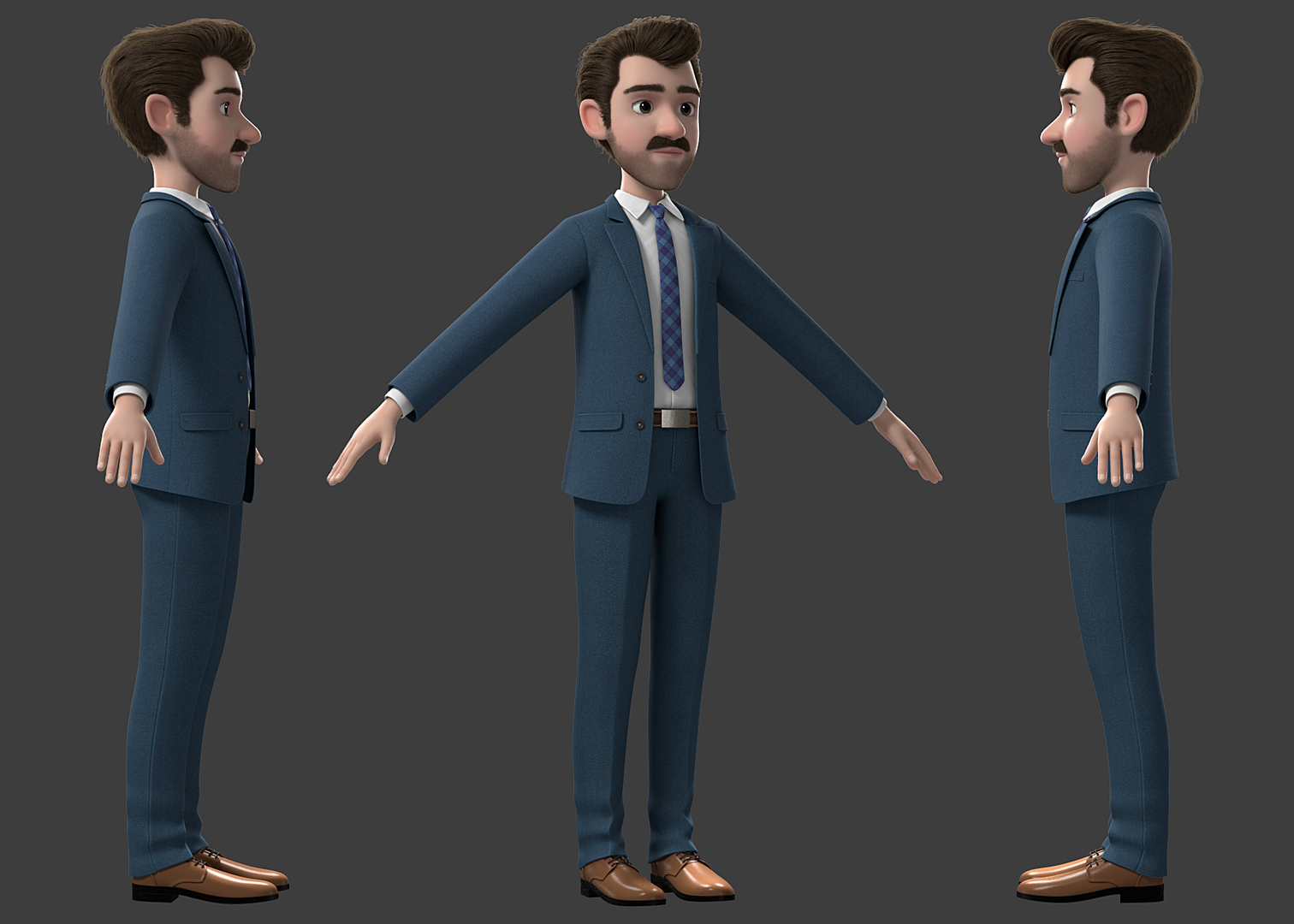 Cartoon family rigged 3D model - TurboSquid 1399087