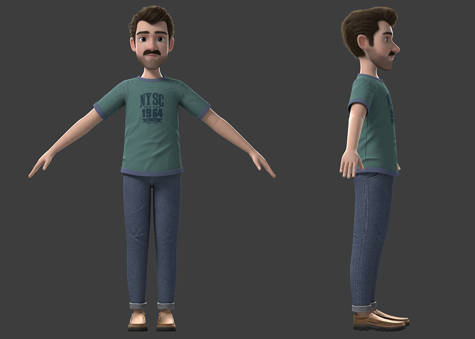 Cartoon family rigged 3D model - TurboSquid 1399087