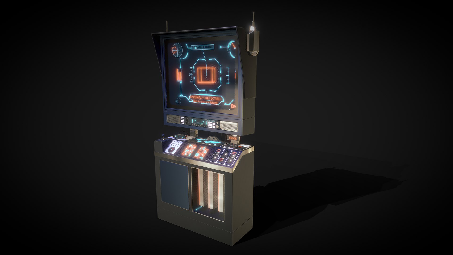 Retro-Futuristic Monitor Computer - Animated Model - TurboSquid 2181081
