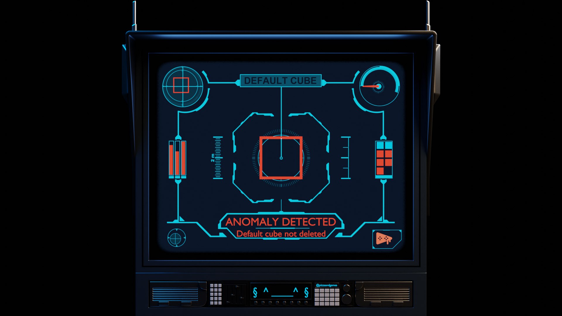 Retro-Futuristic Monitor Computer - Animated Model - TurboSquid 2181081