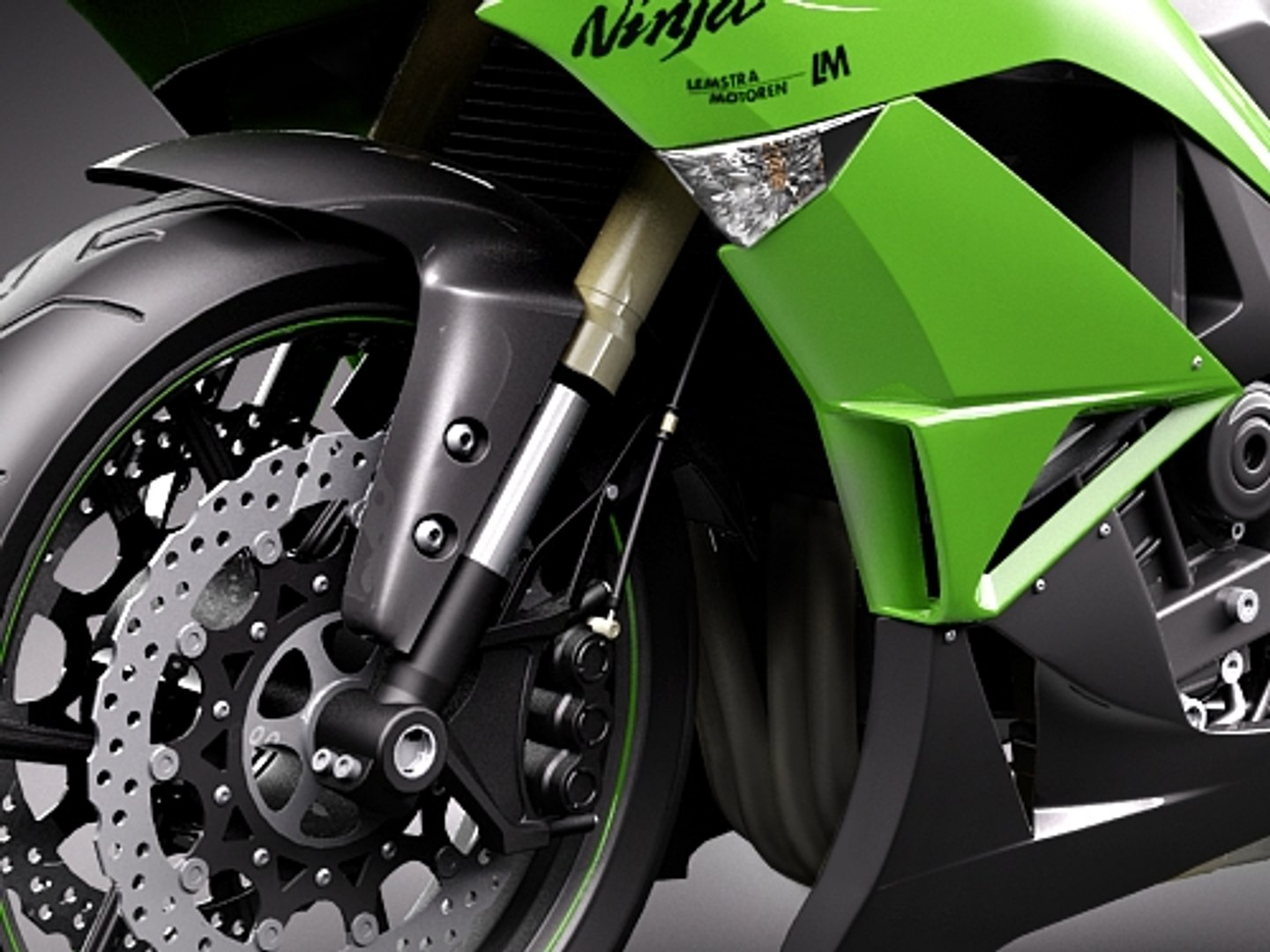 Kawasaki Ninja Zx-6r Zx-6 3d 3ds