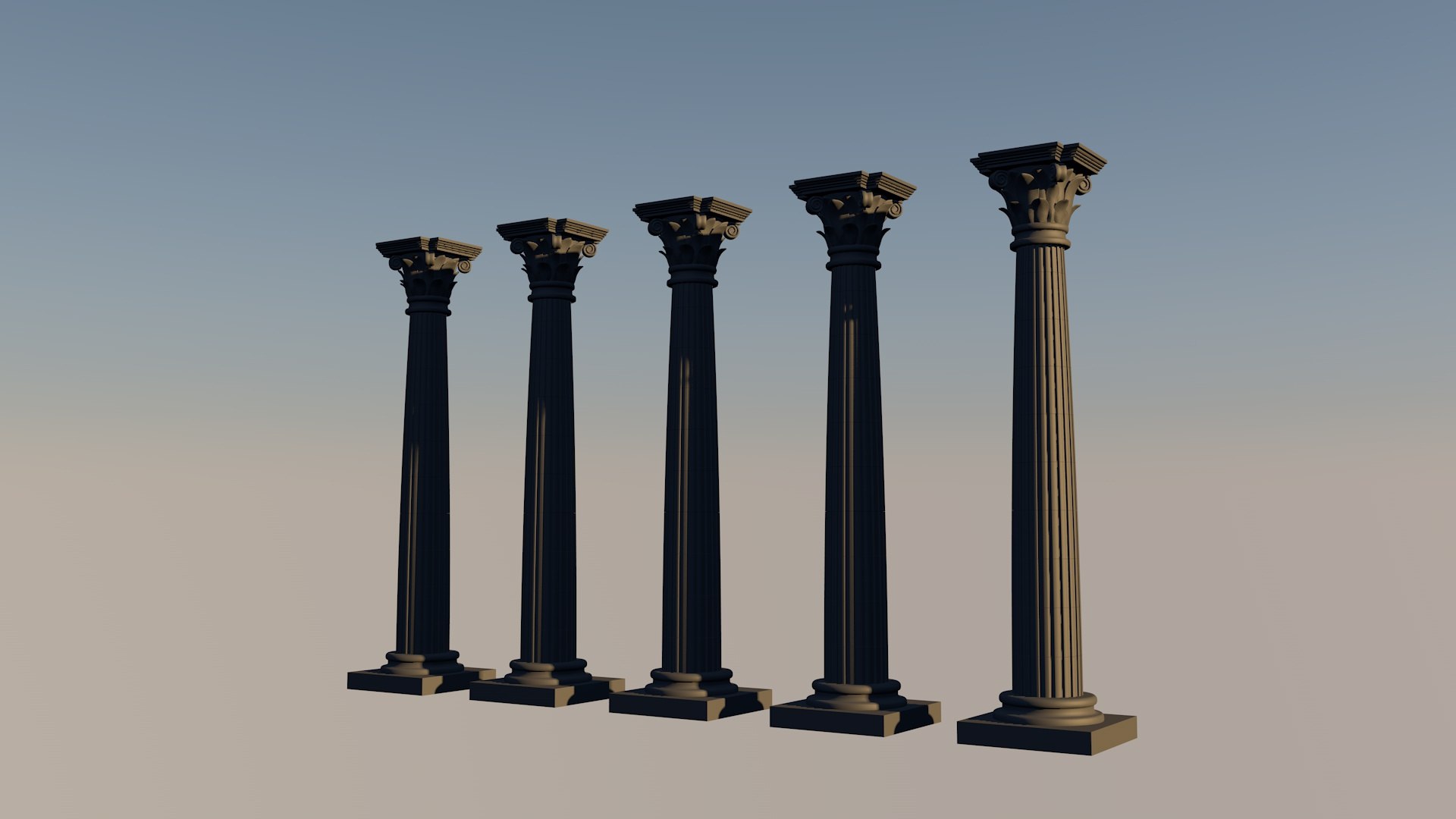 3d Model Of Corinth Column