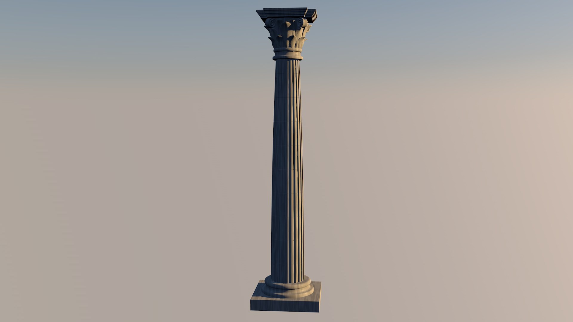 3d Model Of Corinth Column