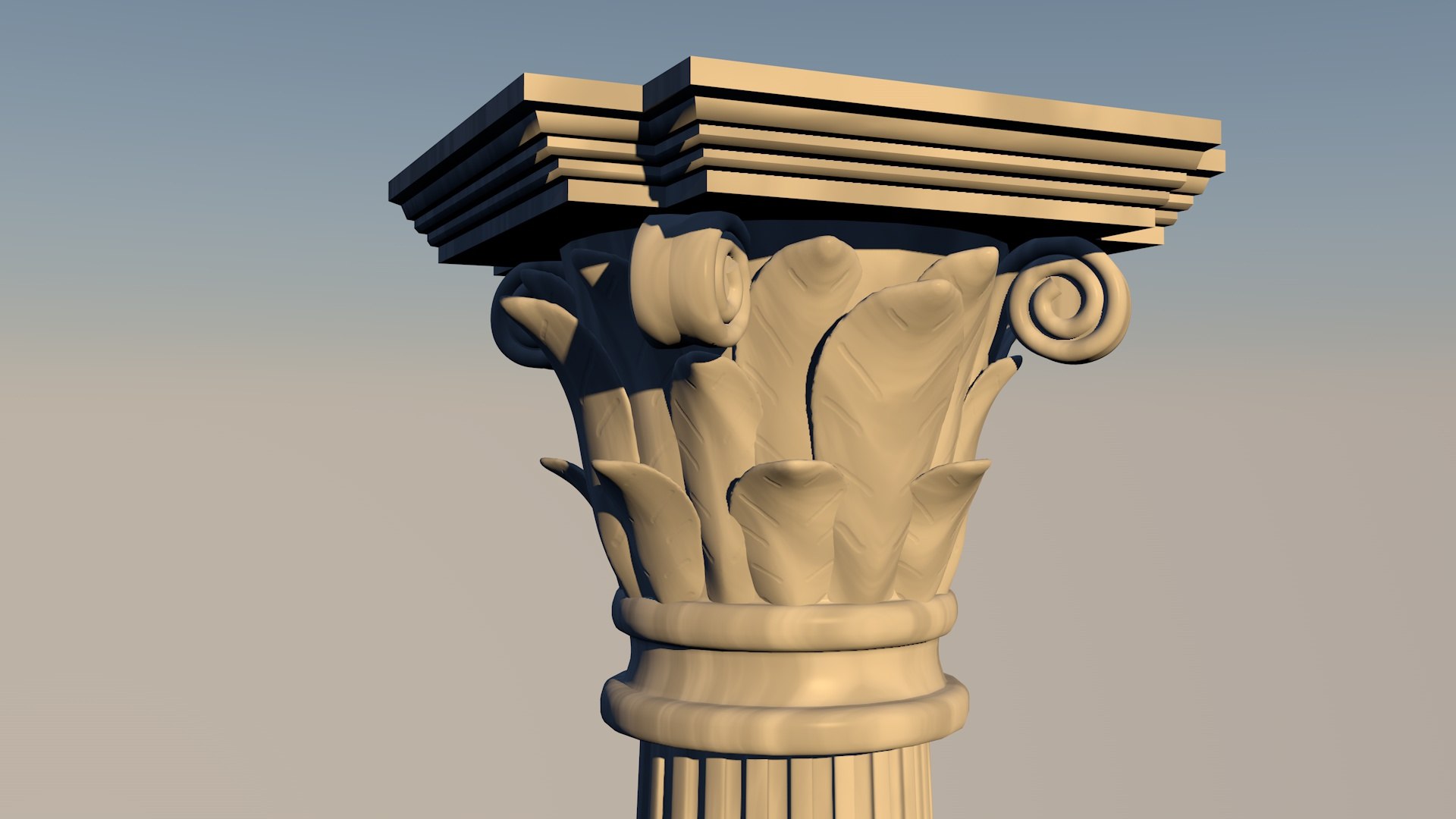 3d Model Of Corinth Column