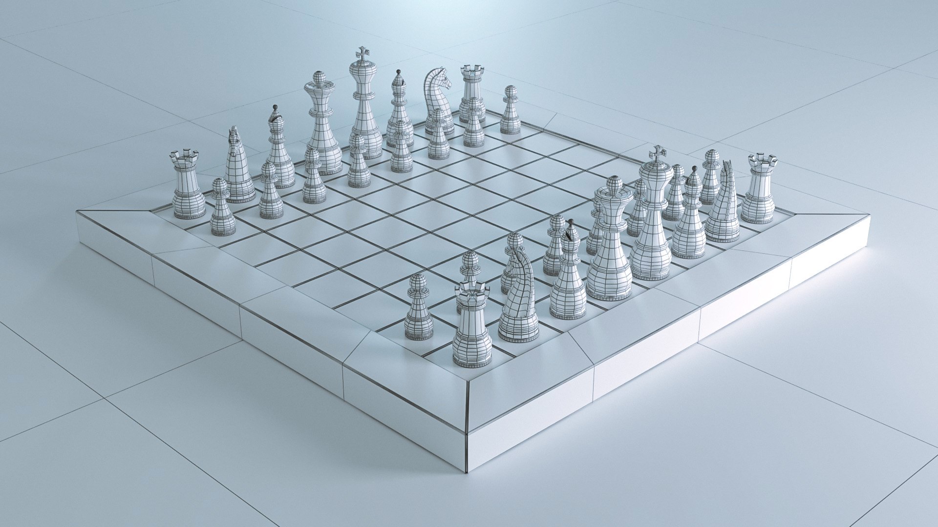 3D Wooden Chess Set Model - TurboSquid 2207372