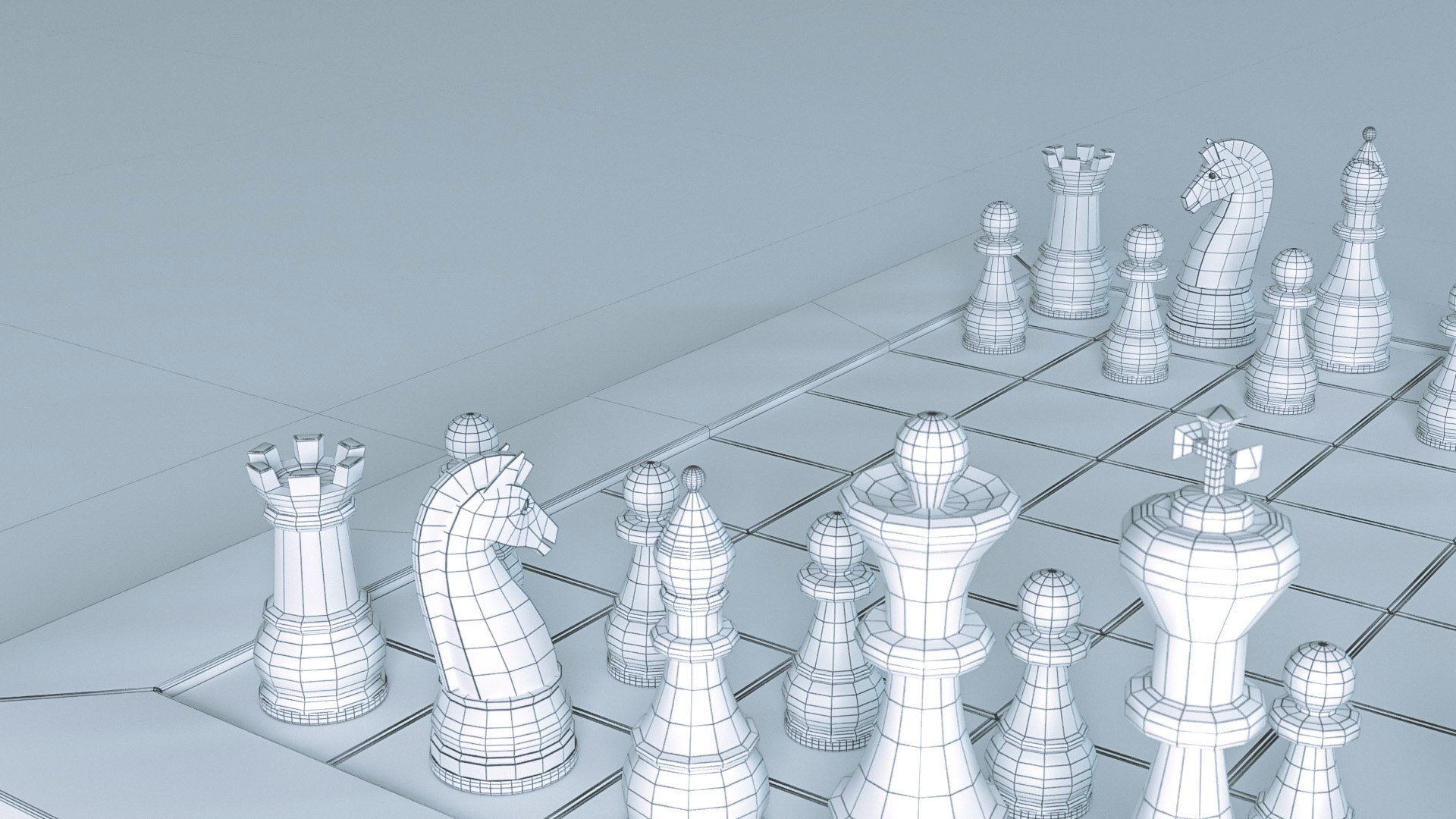 3D Wooden Chess Set Model - TurboSquid 2207372