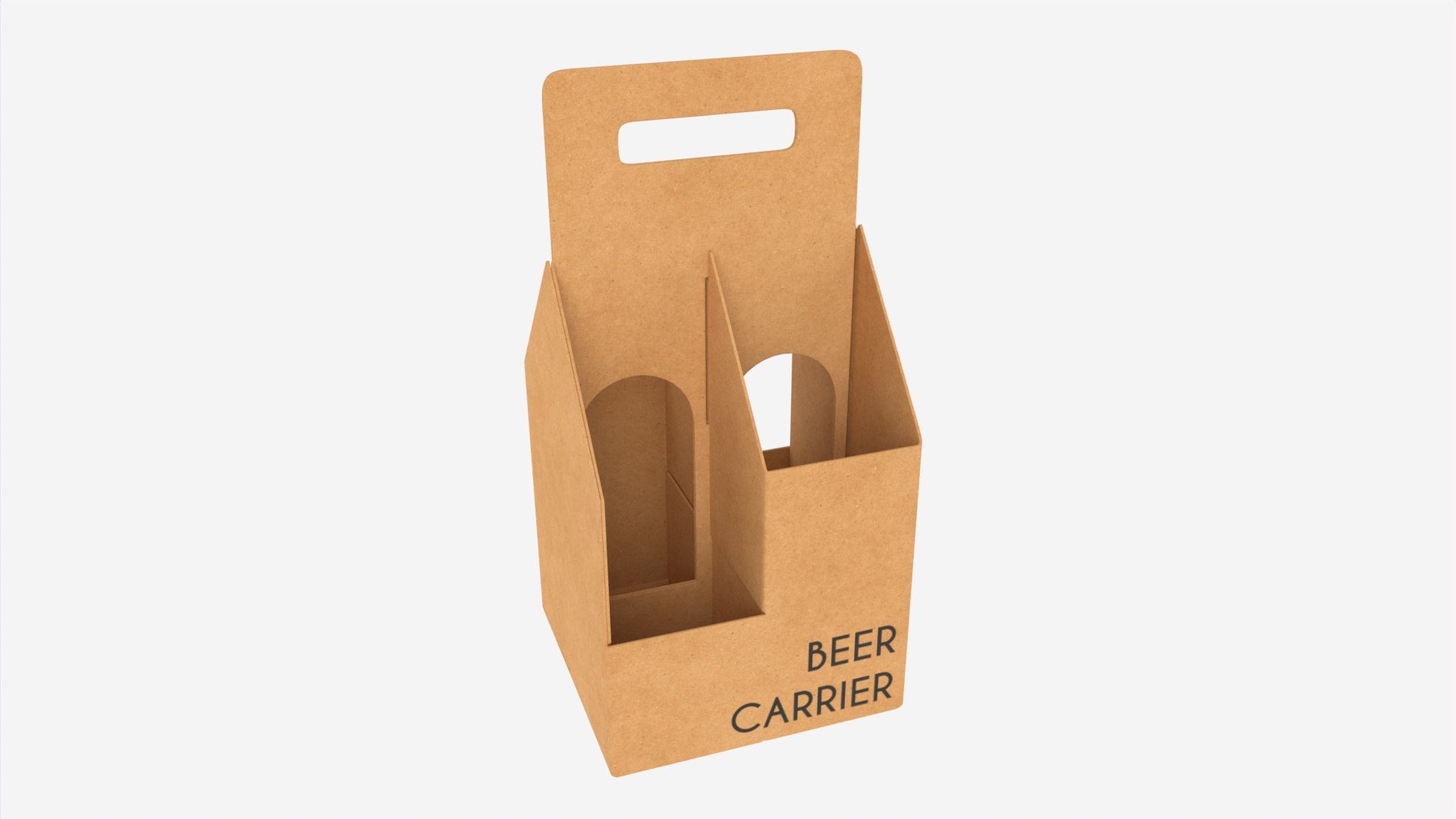 3D Beer Bottle Cardboard Carrier 05 - TurboSquid 1951848