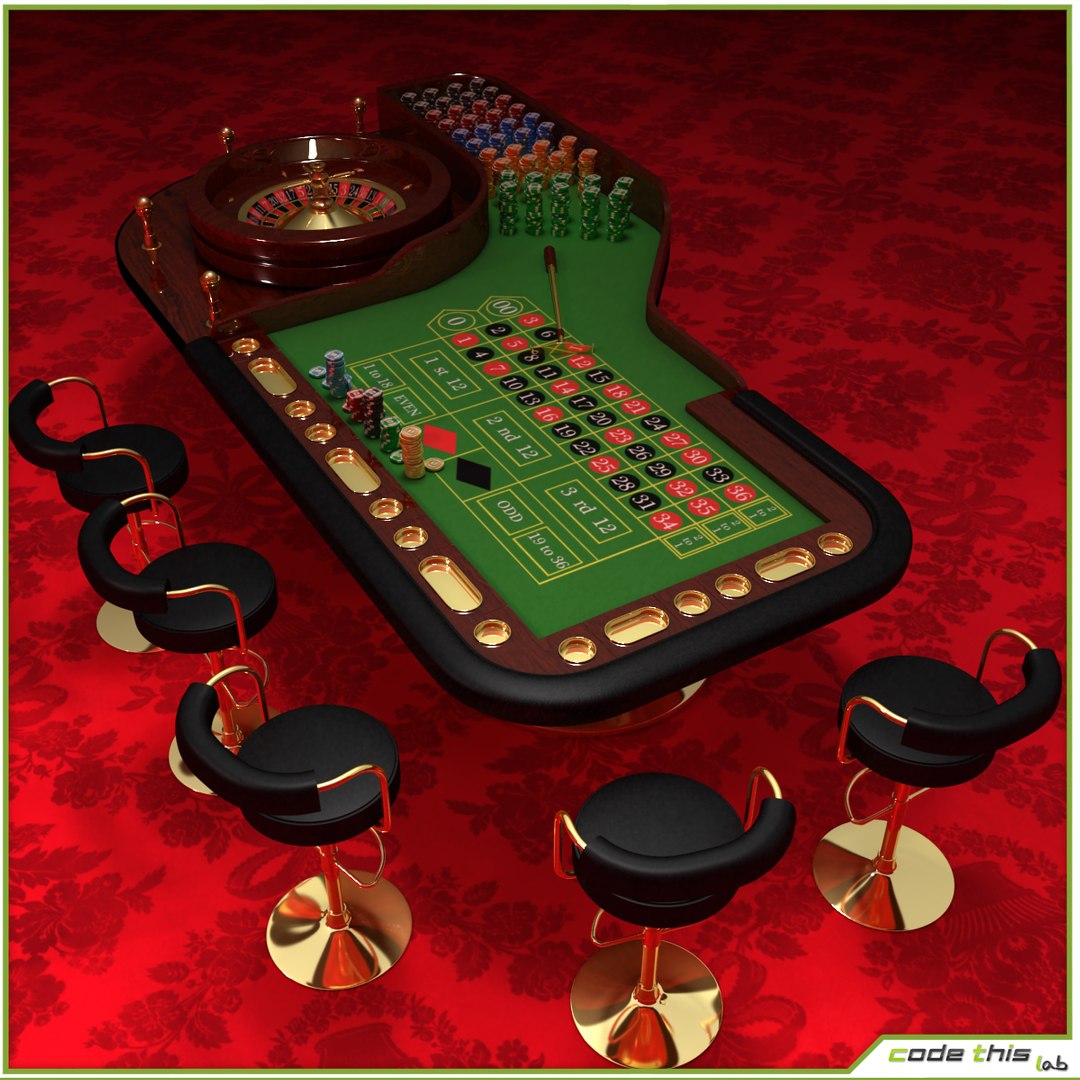 Casino Roulette Wheel Table 3d Model