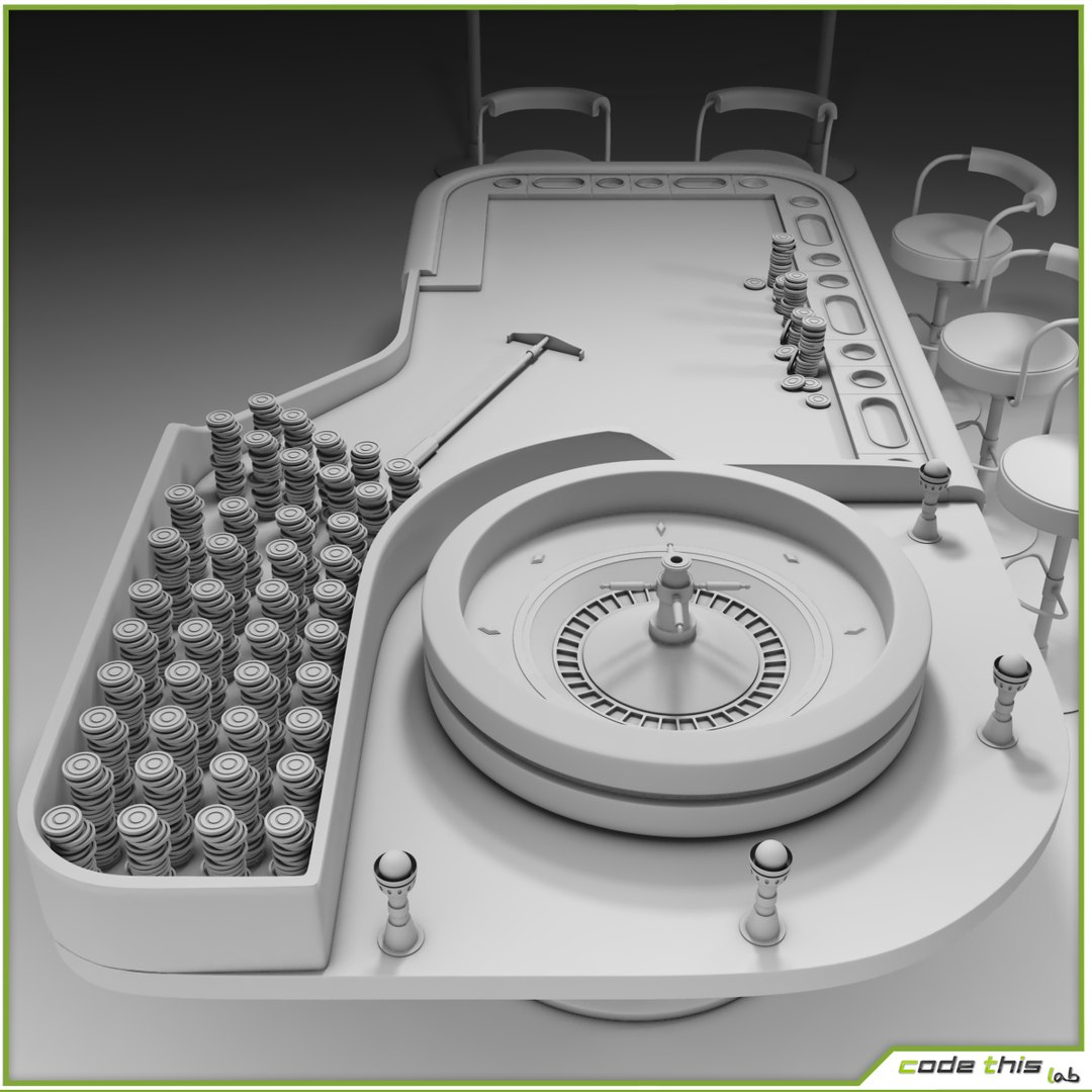 Casino Roulette Wheel Table 3d Model