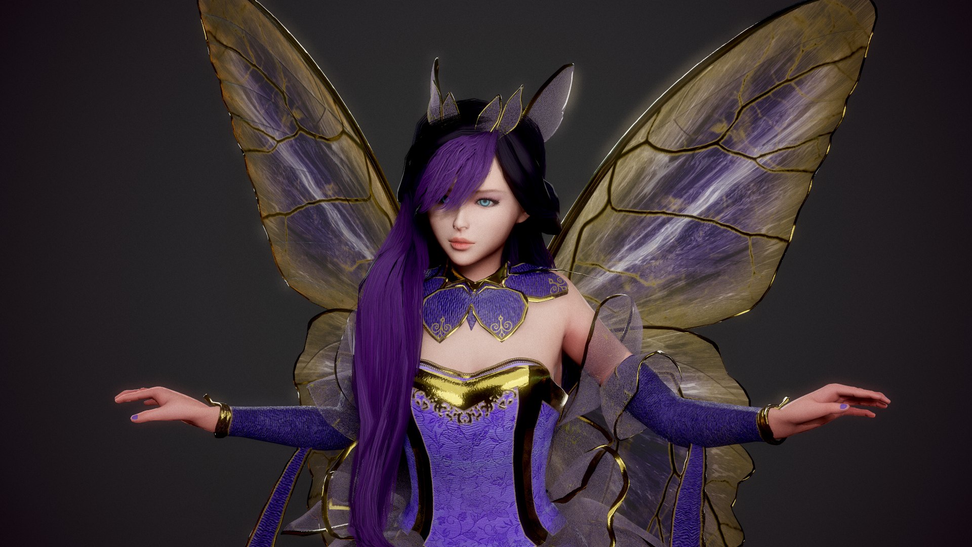 Golden Fairy 3D - TurboSquid 2146071