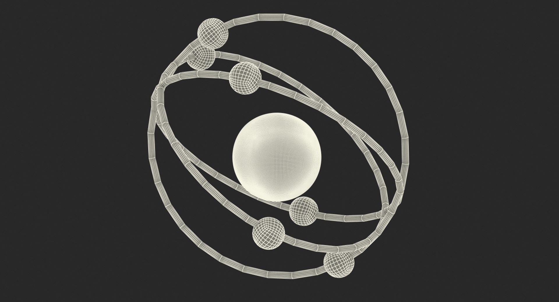 Orbital Atom Modeled 3D Model - TurboSquid 1302251