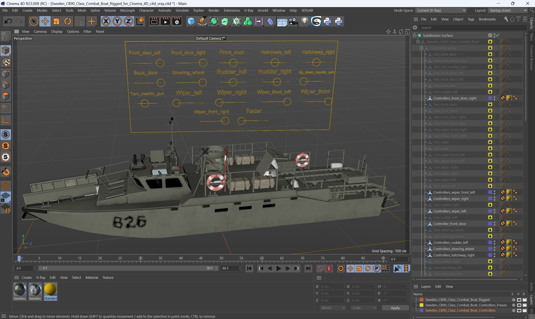 Sweden CB90 Class Combat Boat Rigged For Cinema 4D Model - TurboSquid ...