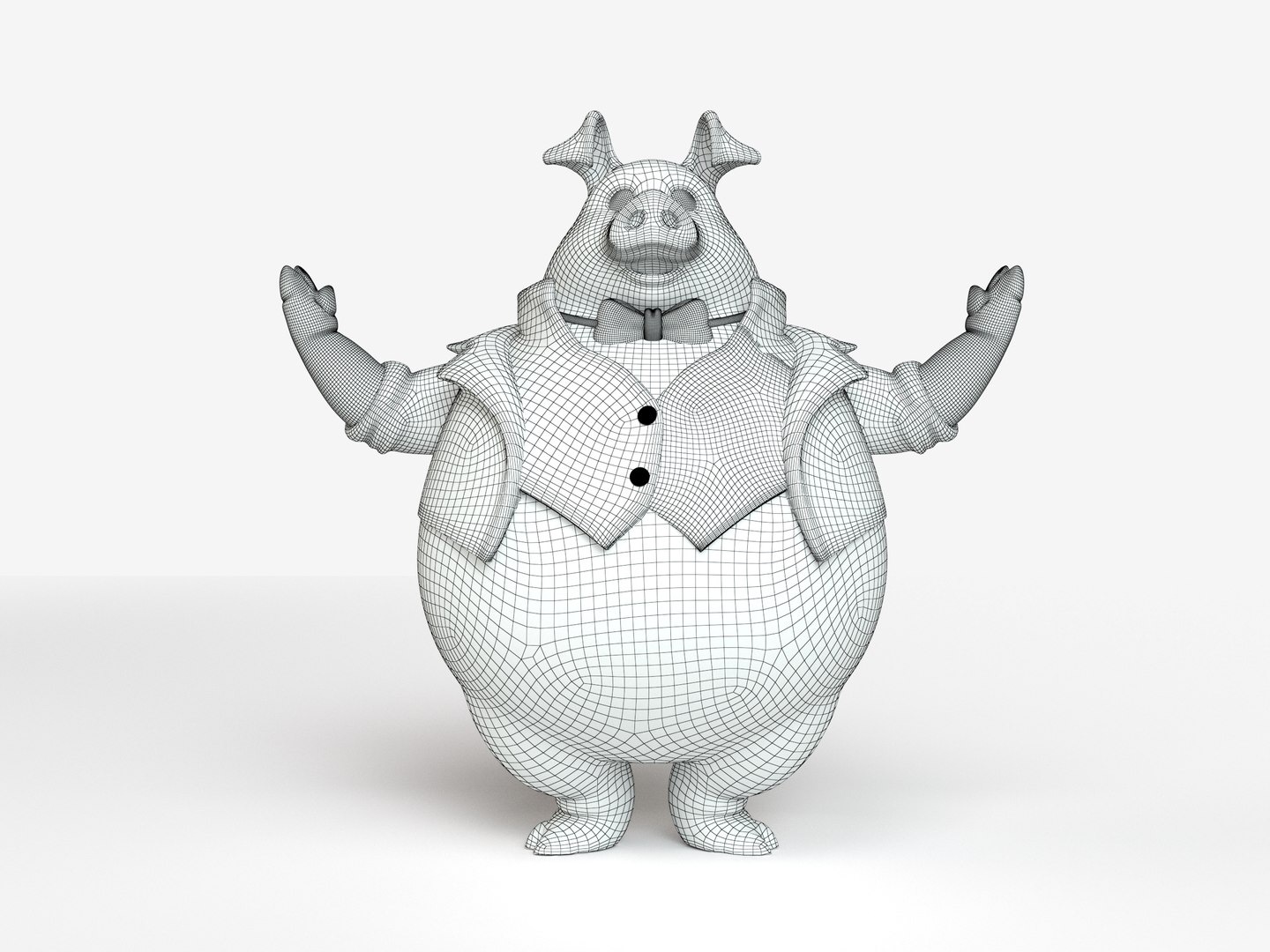Cartoon Pig 3D Model - TurboSquid 2118639