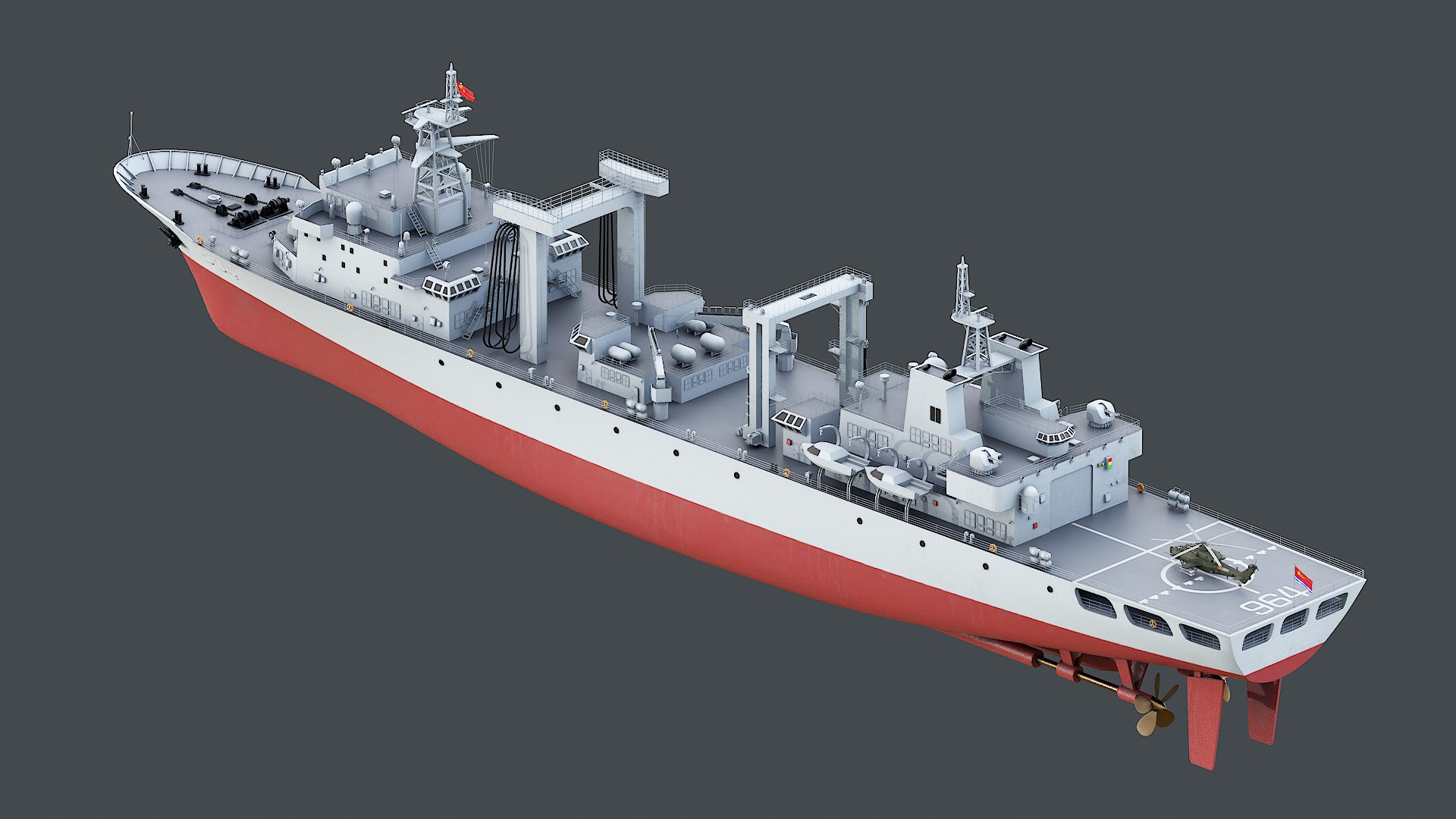 3D Chinese Navy Type 903 Replenishment Ship Model - TurboSquid 2397067