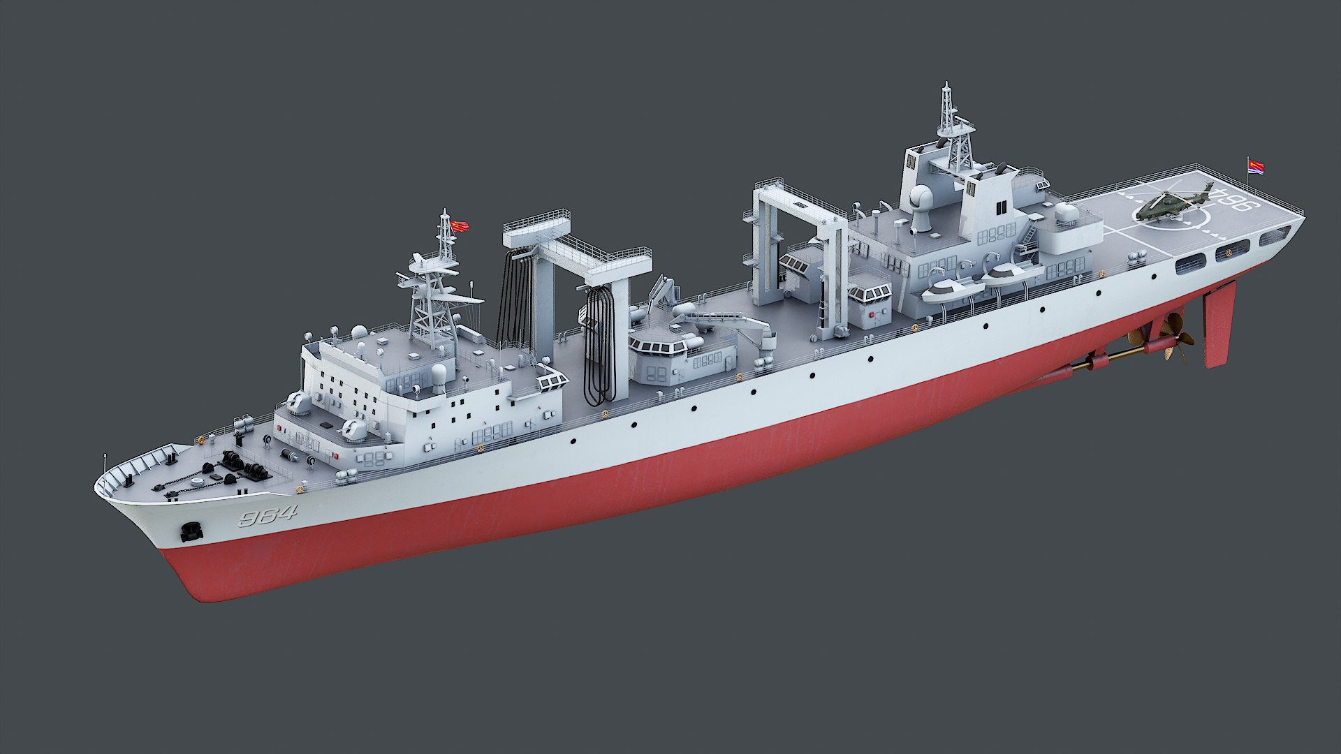 3D Chinese Navy Type 903 Replenishment Ship Model - TurboSquid 2397067