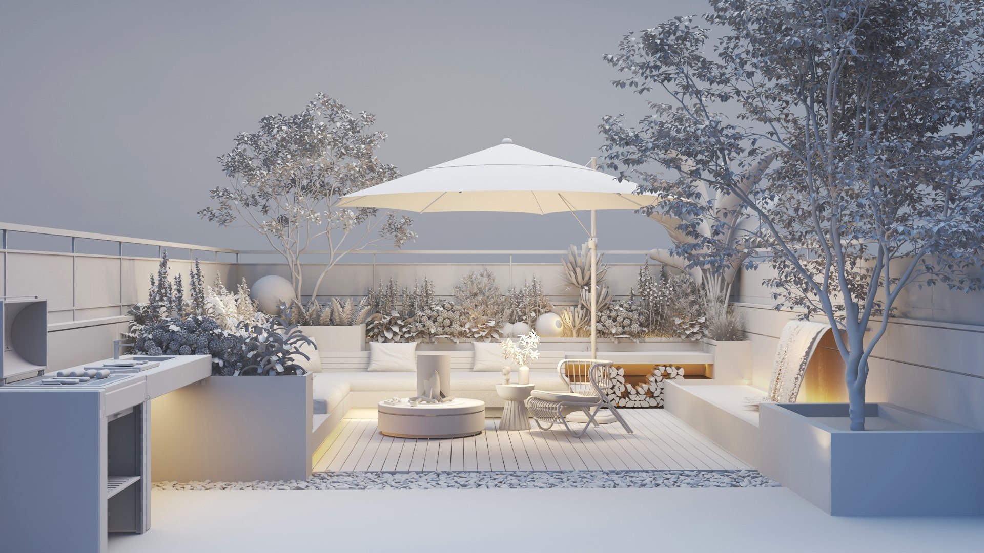 Courtyard 3D Model - TurboSquid 2244690