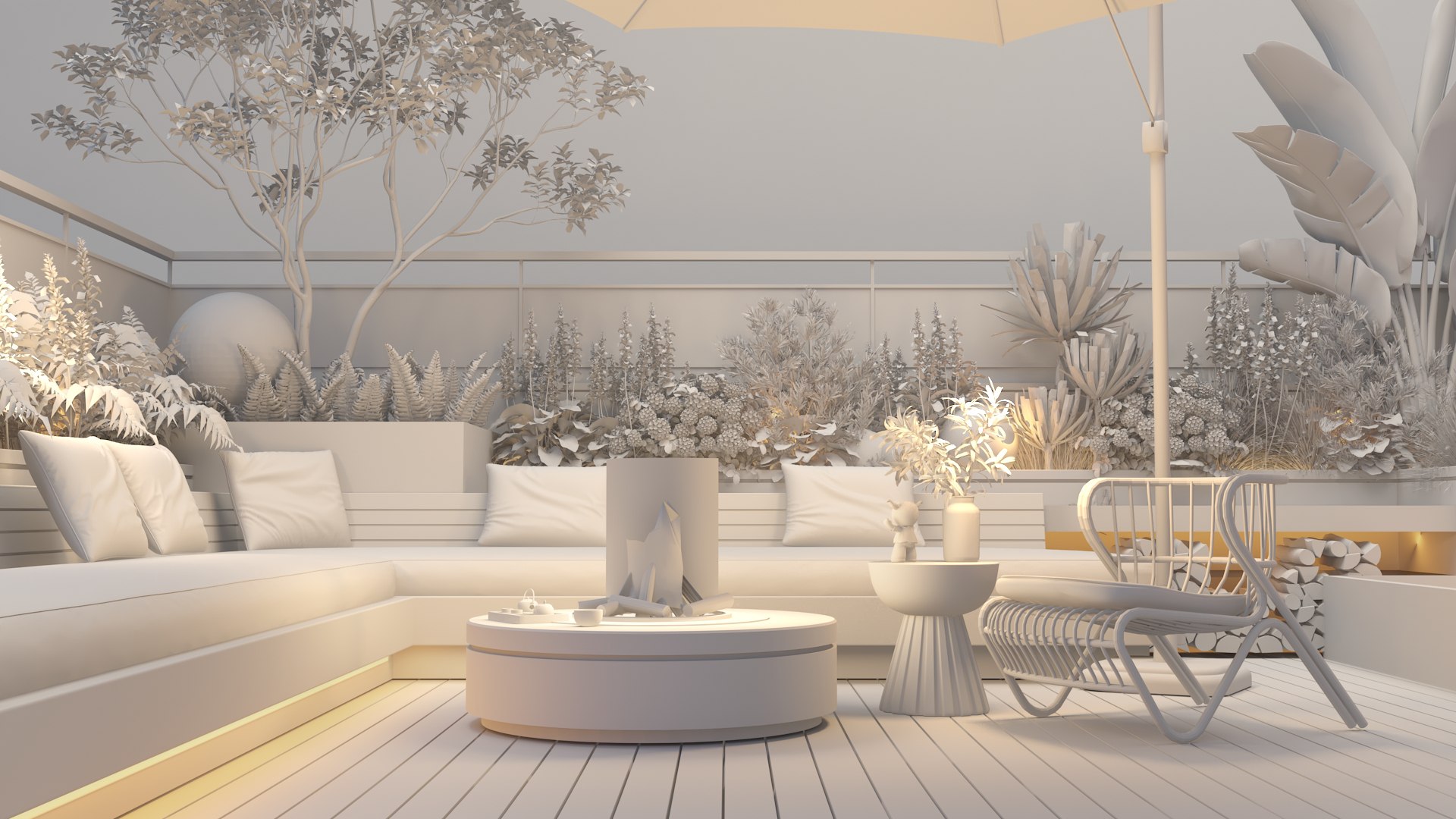 Courtyard 3D Model - TurboSquid 2244690