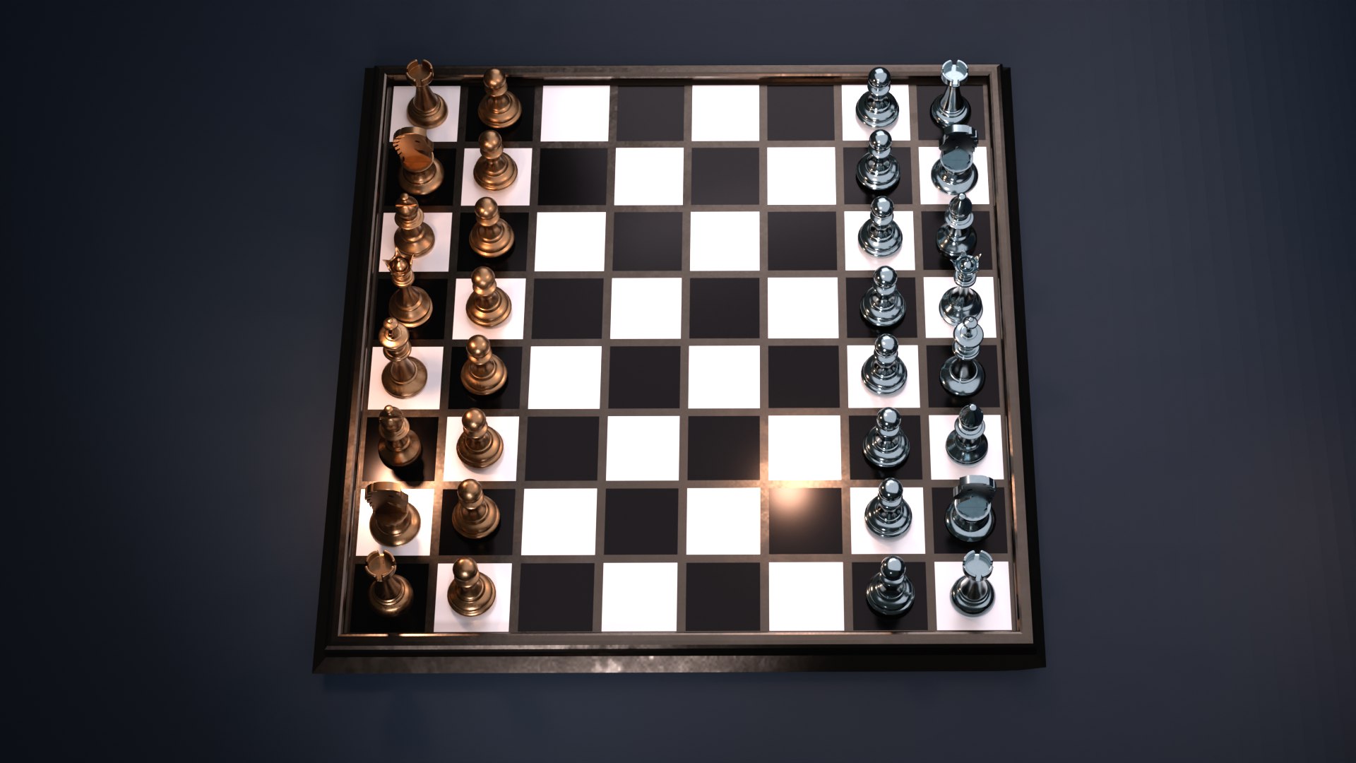 Free Metallic Chrome Chess Set Blender 3D Model - TurboSquid 1855531