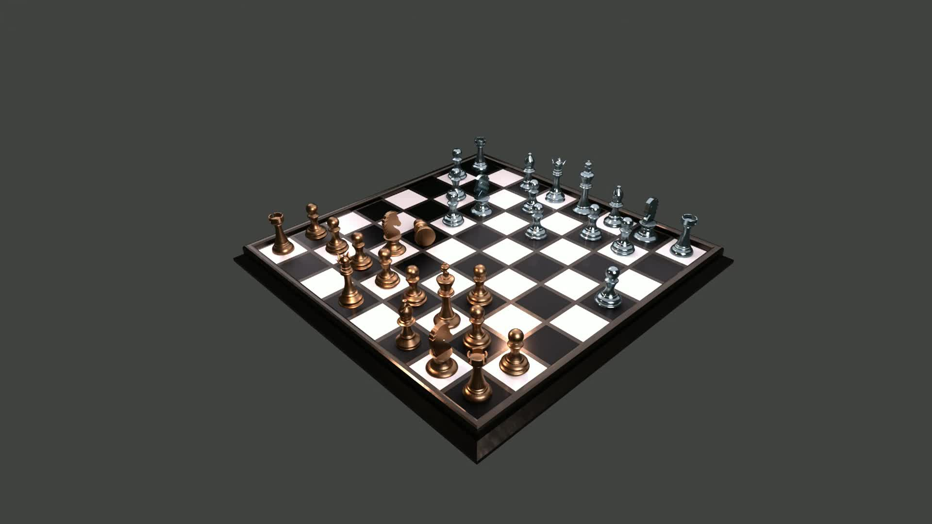 Free Metallic Chrome Chess Set Blender 3D Model - TurboSquid 1855531