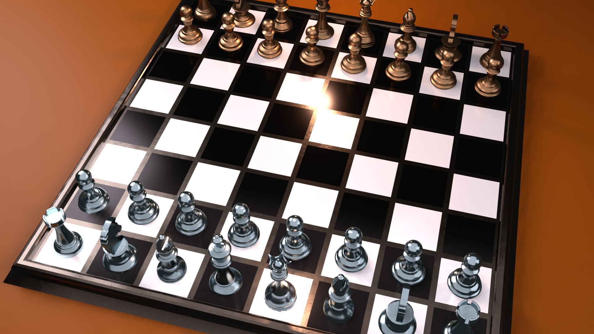 Free Metallic Chrome Chess Set Blender 3D Model - TurboSquid 1855531