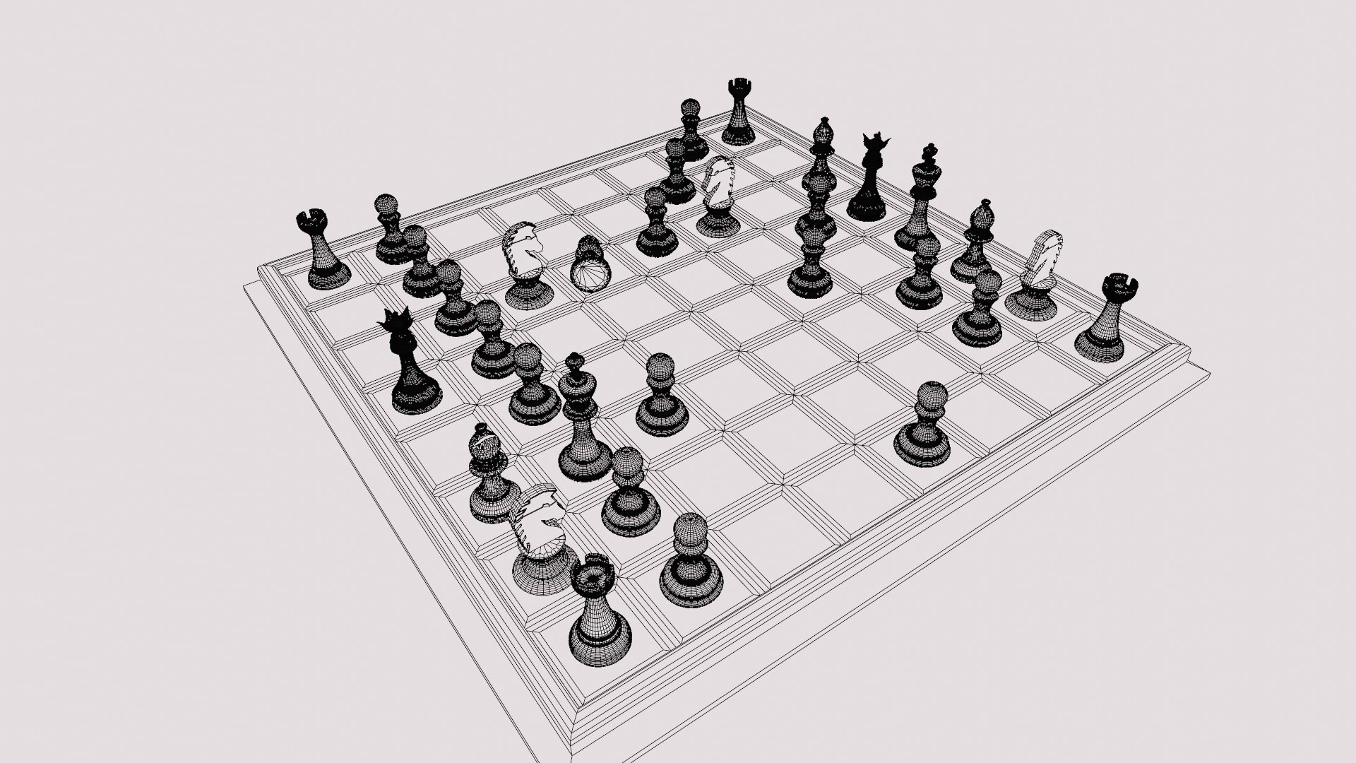 Free Metallic Chrome Chess Set Blender 3D Model - TurboSquid 1855531