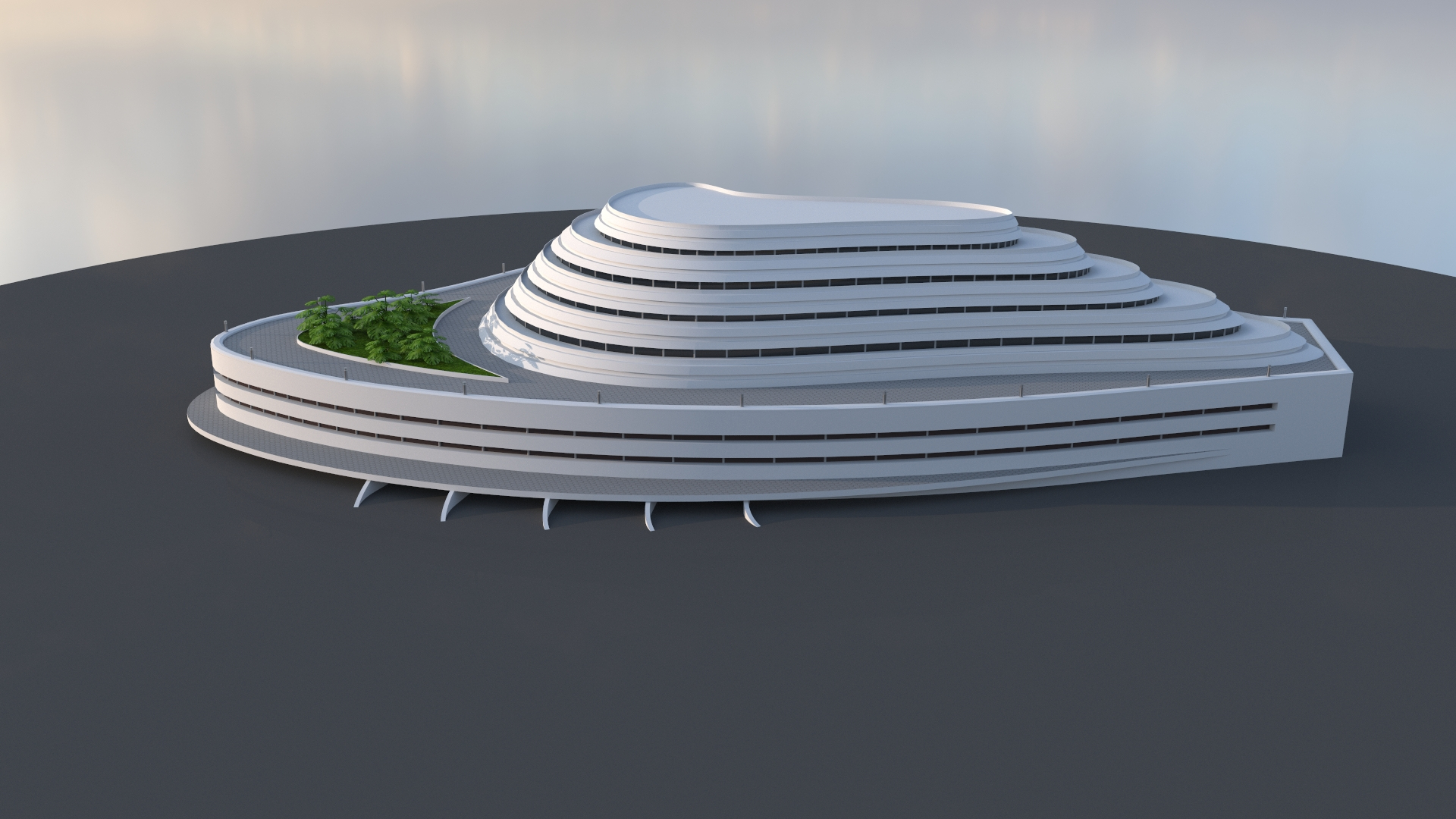 3D Model Sci-Fi Futuristic Building Concept 3 - TurboSquid 2298395