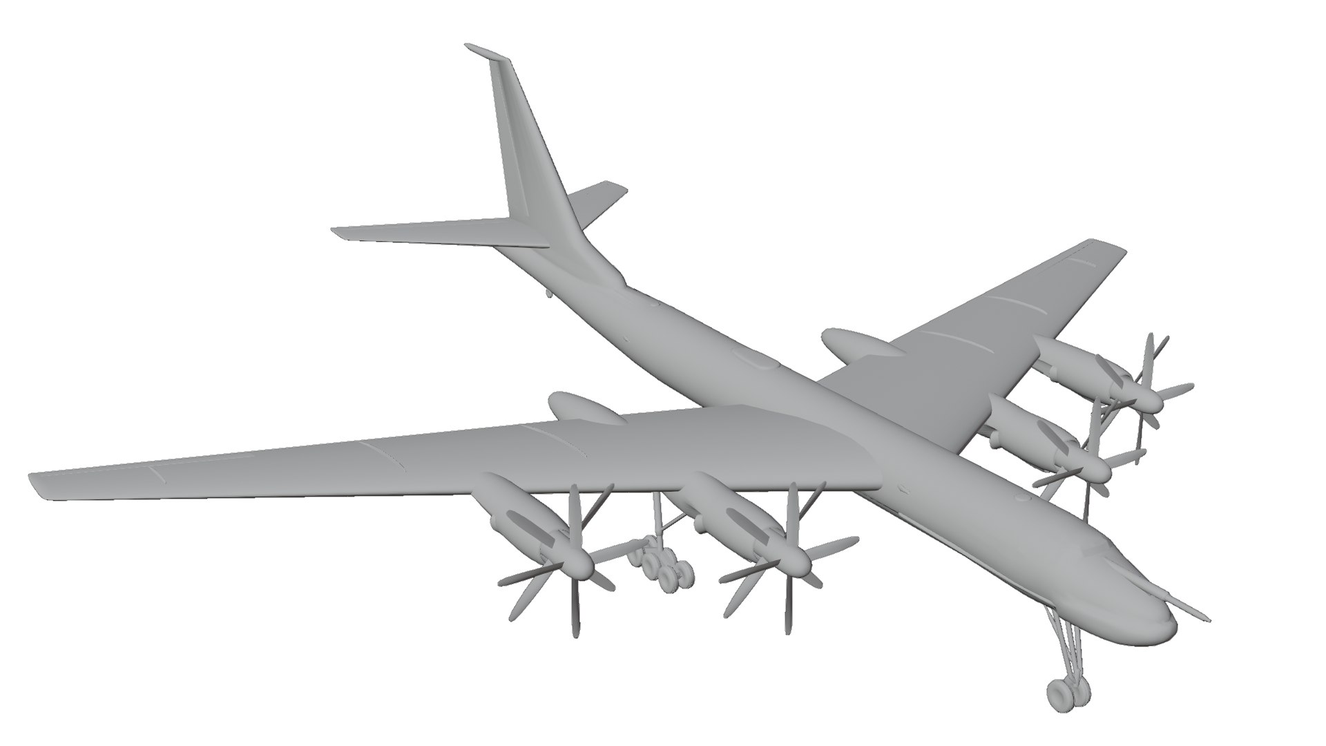 Tupolev Tu-95 Bear Bomber 3D Model - TurboSquid 2327449