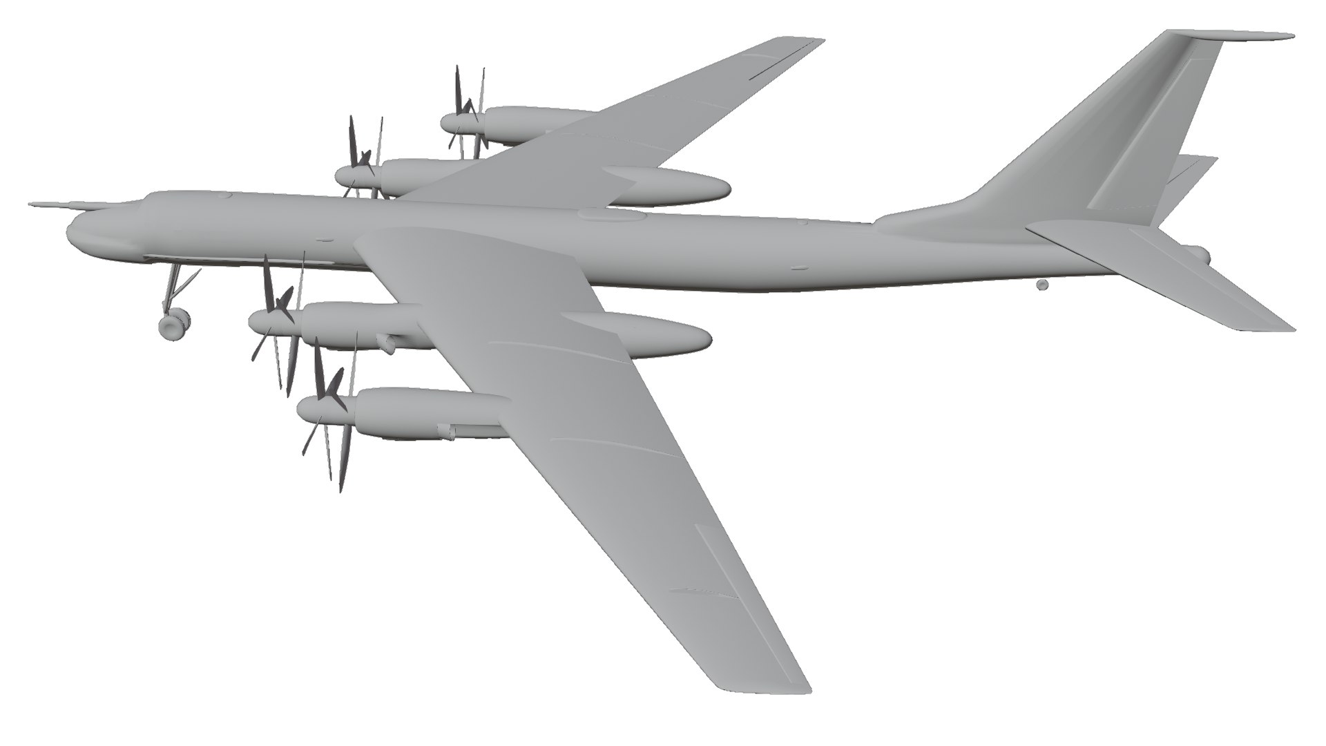 Tupolev Tu-95 Bear Bomber 3D Model - TurboSquid 2327449