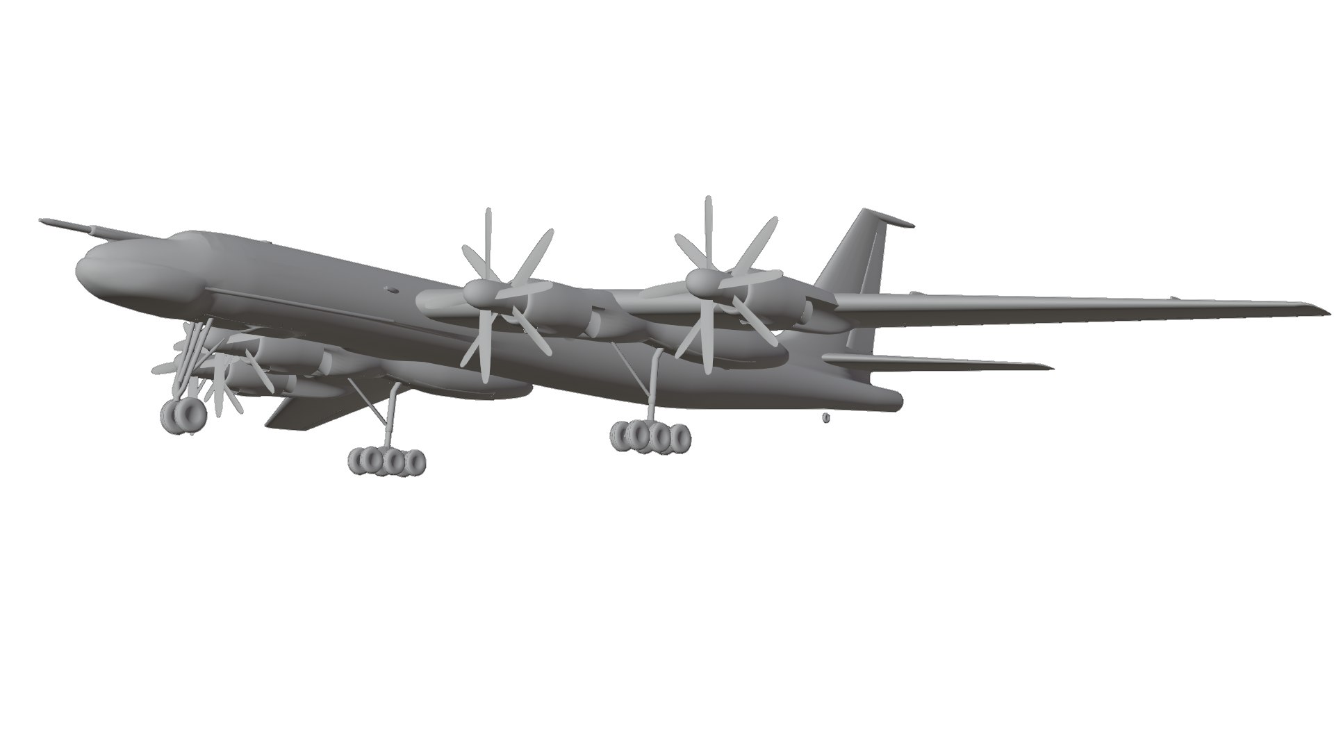 Tupolev Tu-95 Bear Bomber 3D Model - TurboSquid 2327449