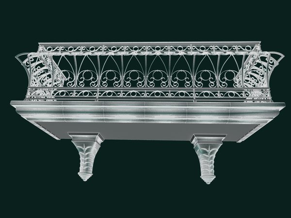architectural balcony 3d model