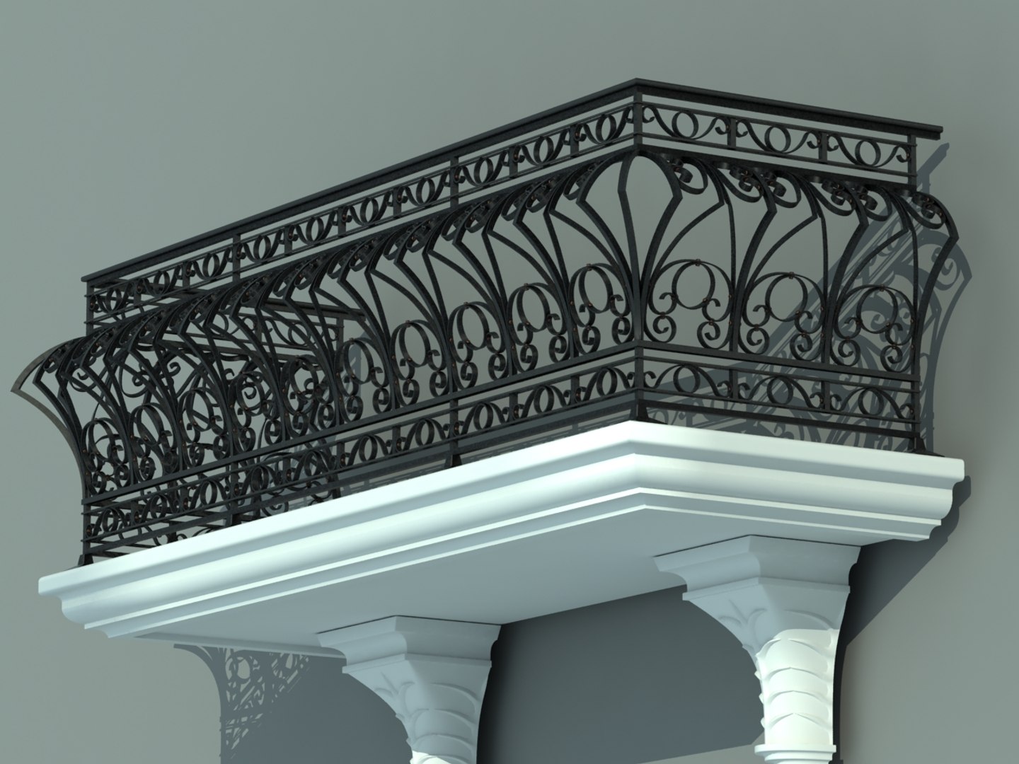 Architectural Balcony 3d Model
